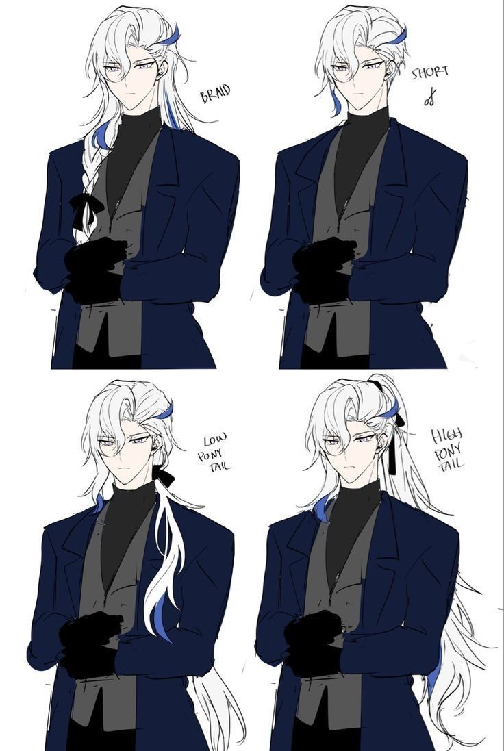 Neuvillette in different hair styles Genshin Impact | HoYoLAB