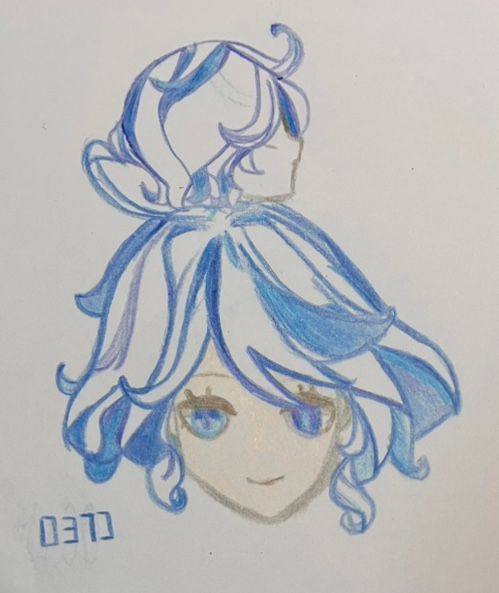 Drew Furina with color pencils Genshin Impact | HoYoLAB