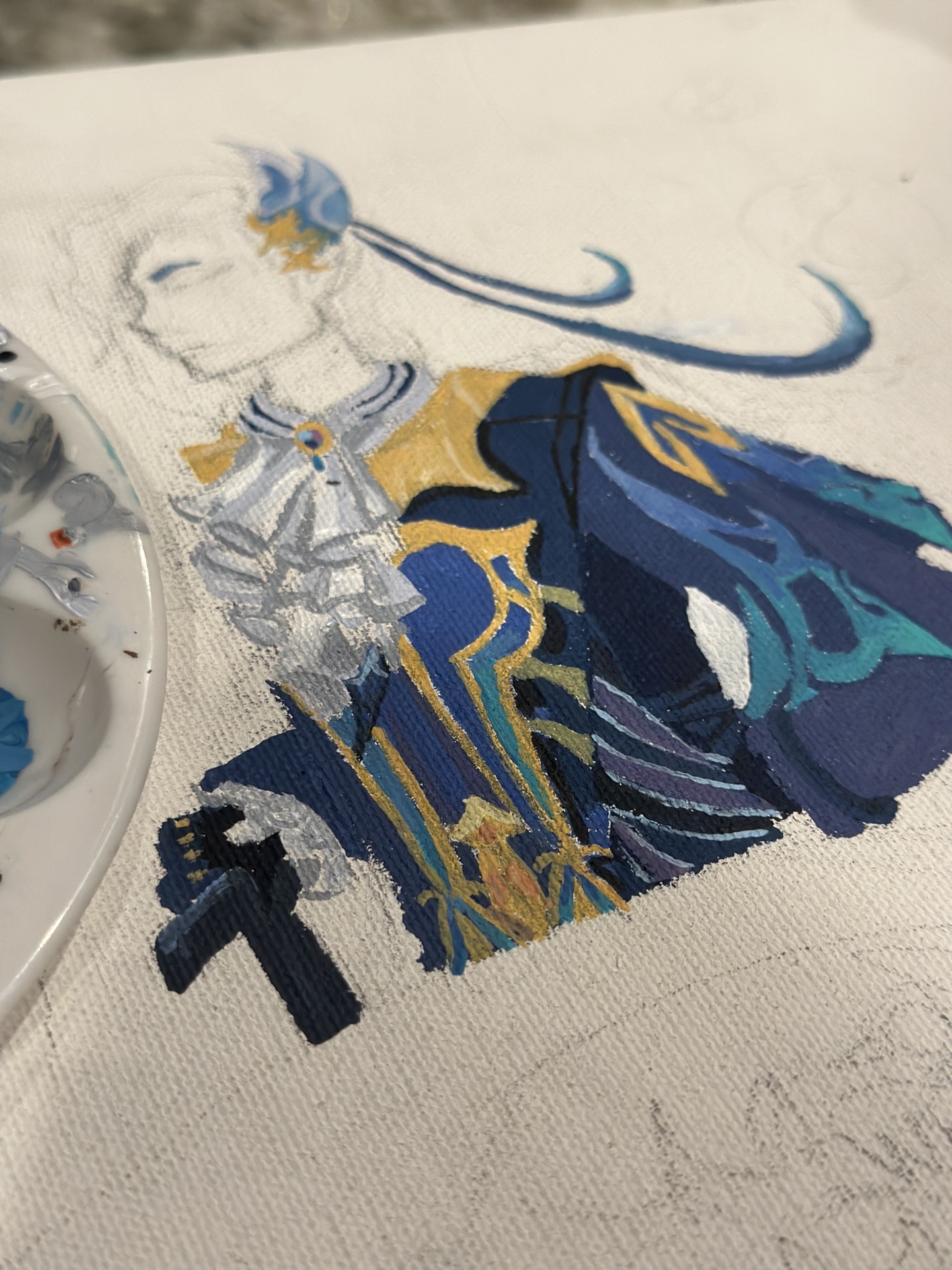 Genshin Fontaine Painting | Wip pt. 1 🌊 Genshin Impact | HoYoLAB