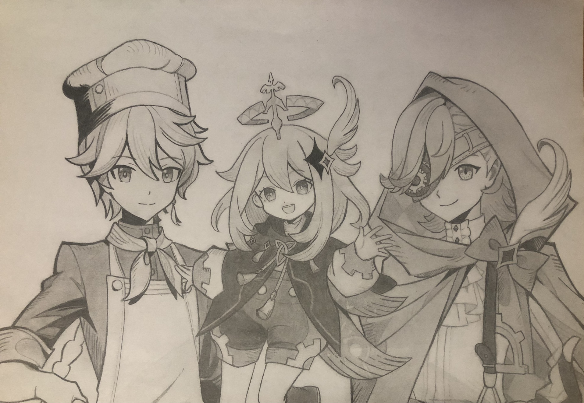 Paimon, Aether, Lyney Drawings Genshin Impact | HoYoLAB