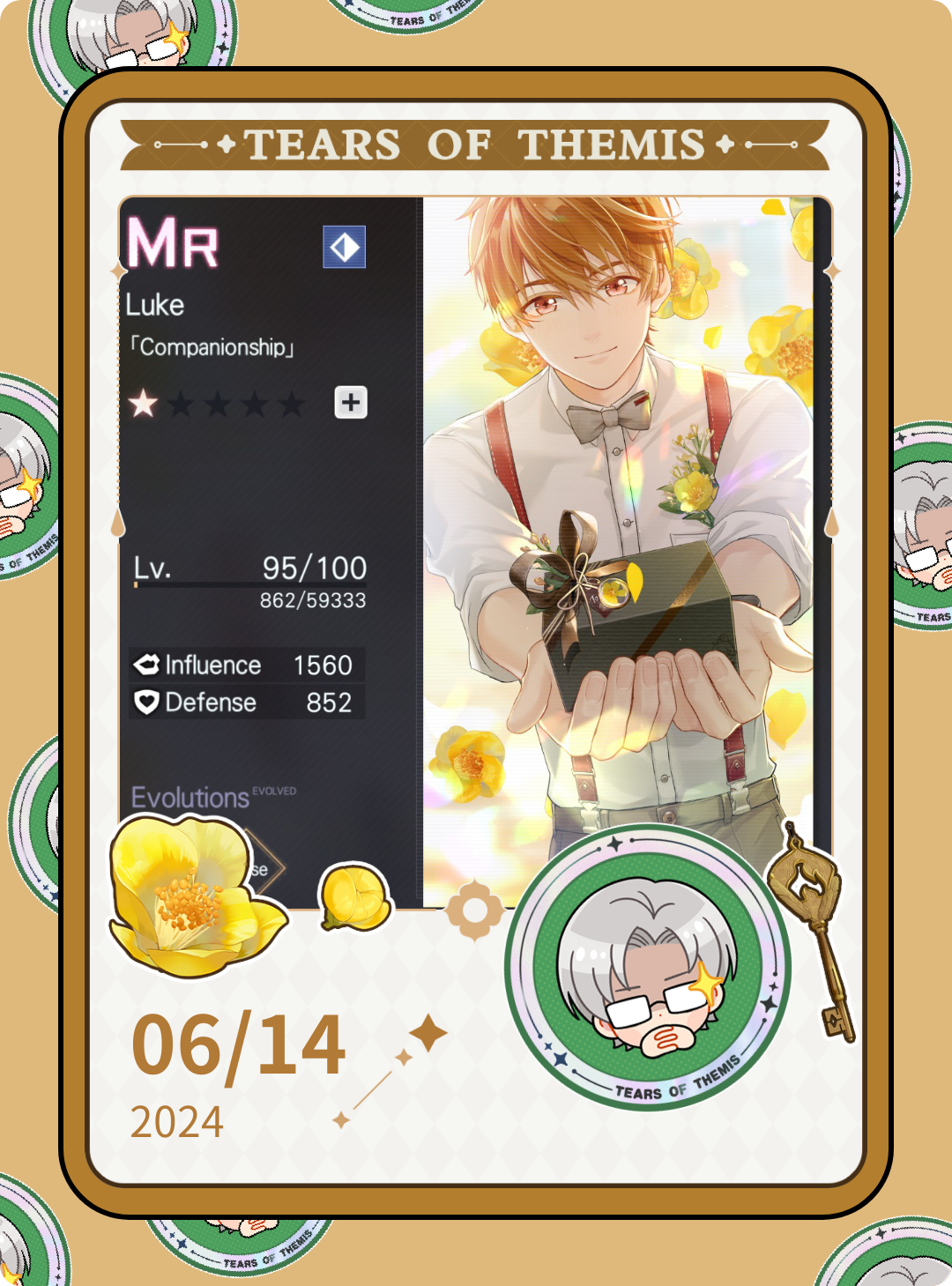 06/14 Diary - MR Luke card progress Tears of Themis | HoYoLAB