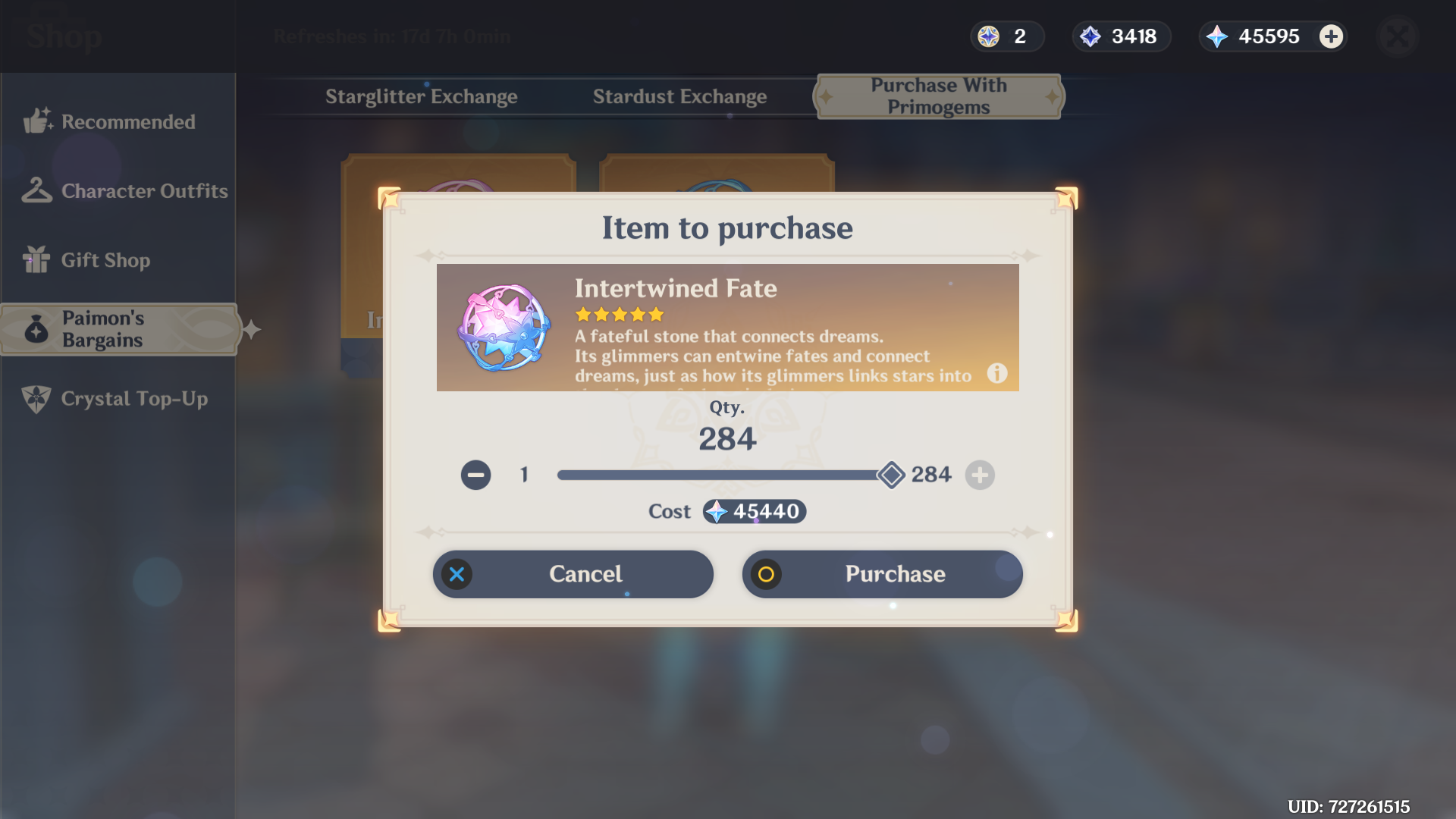 Day 46 of saving for Sigewinne & her weapon ☆彡 (and also Furina's weapon) Genshin Impact | HoYoLAB