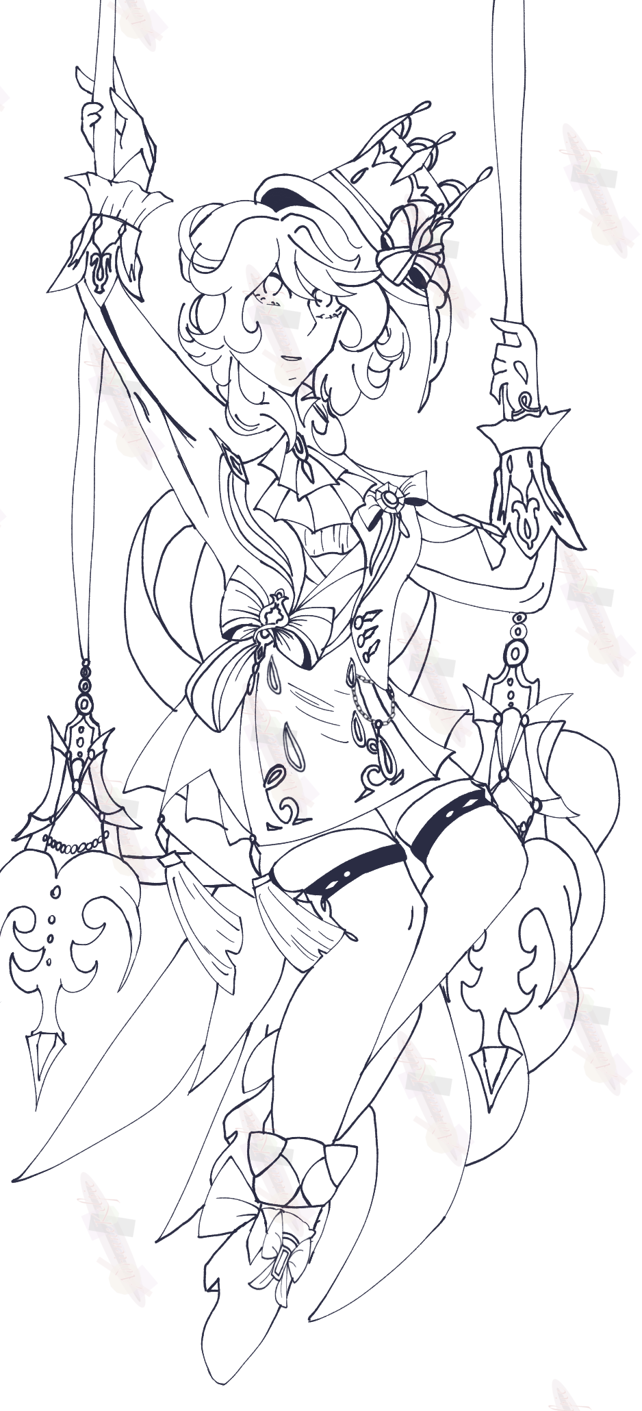 Furina Lineart Genshin Impact | HoYoLAB