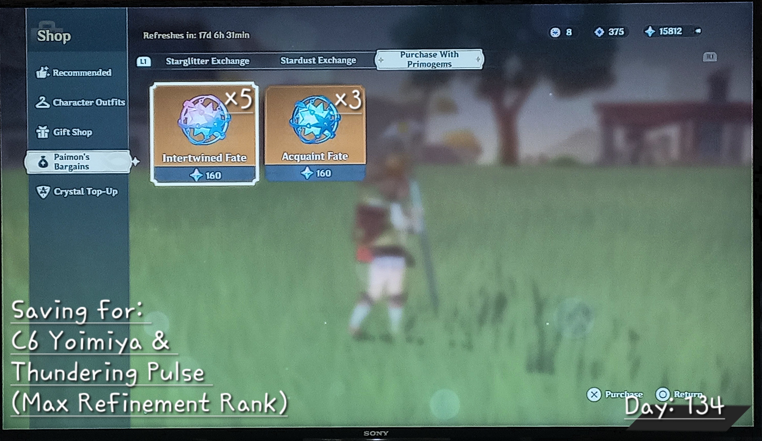 Saving for C6 Yoimiya & Thundering Pulse (Max Refinement Rank) Day: 134 ...