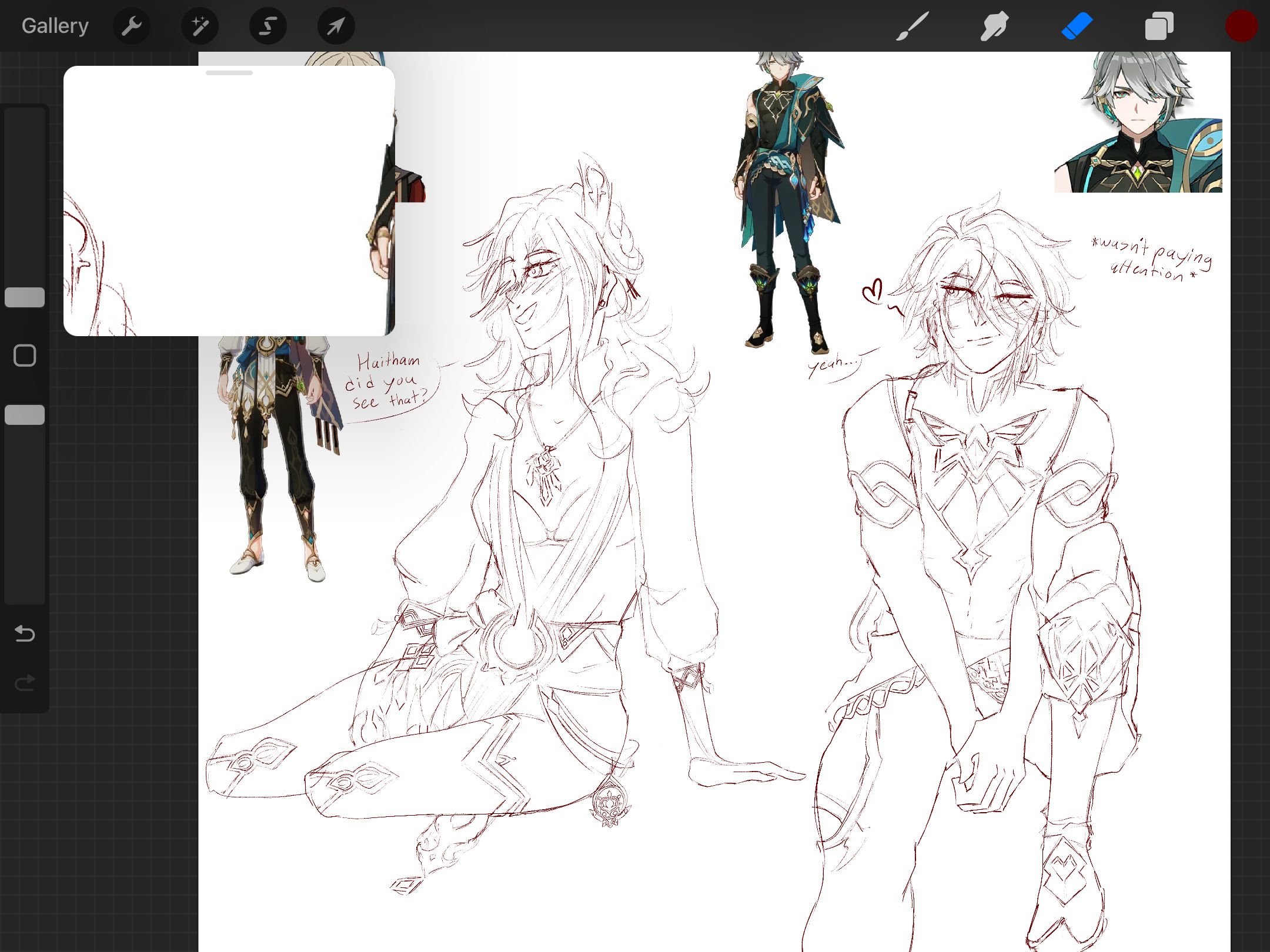 Fem haikaveh WIP lineart Genshin Impact | HoYoLAB