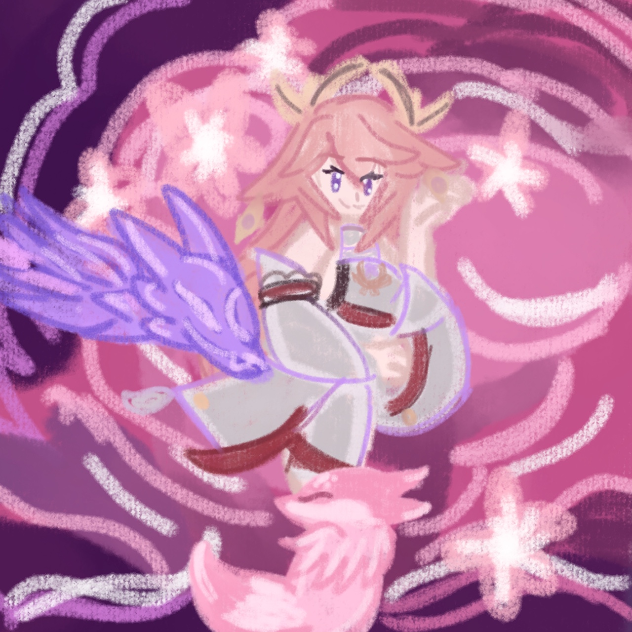 Yae miko fan art for her fan badge Genshin Impact | HoYoLAB