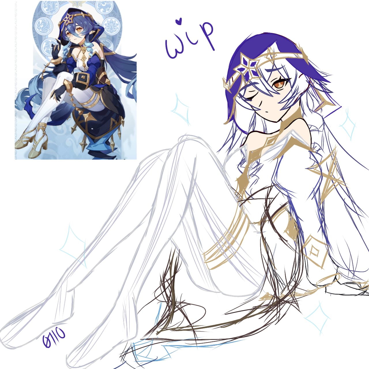 Layla sketch! Genshin Impact | HoYoLAB