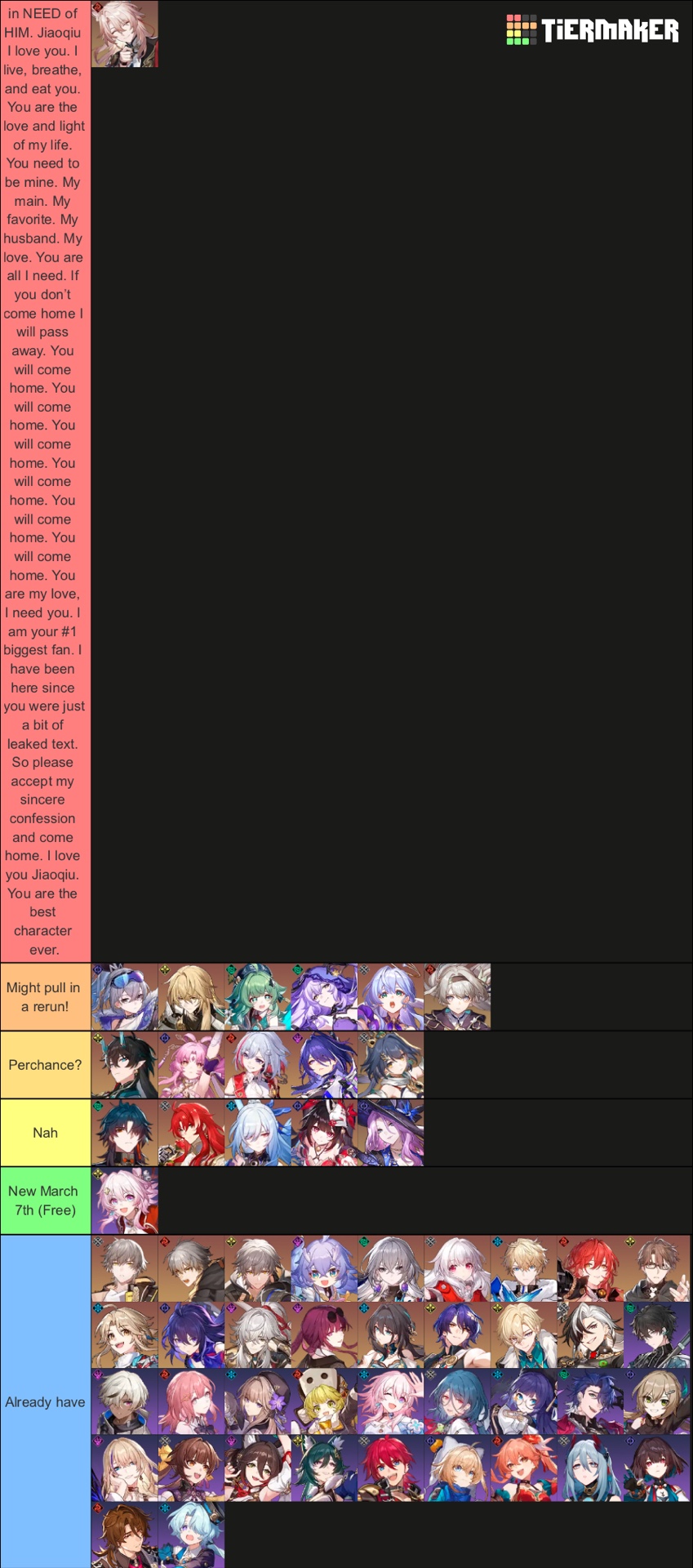 my pull priority list Honkai: Star Rail | HoYoLAB