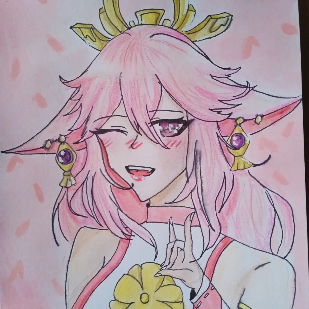 Drawing of Yae miko by me☺️ Genshin Impact | HoYoLAB