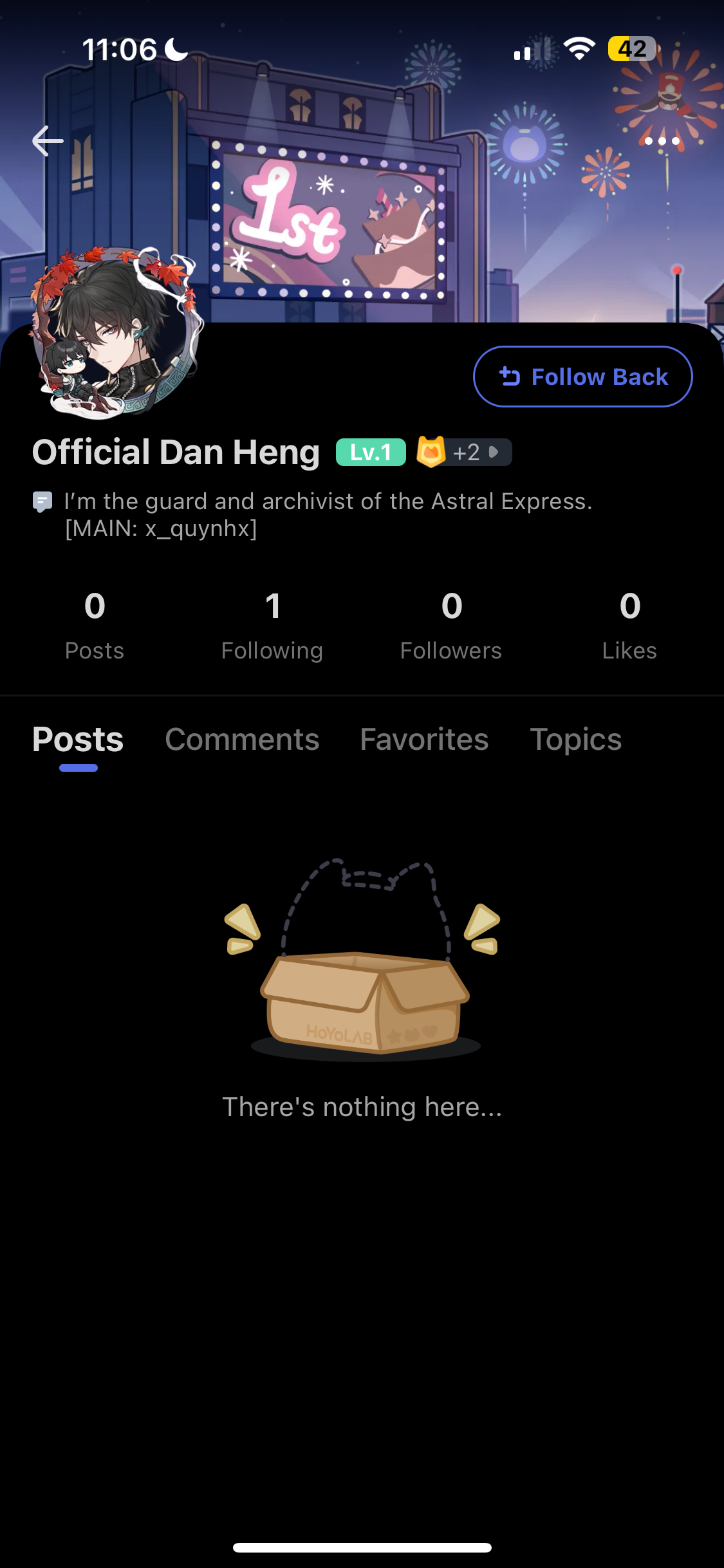 does anyone wanna follow my dan heng account LMAO | HoYoLAB