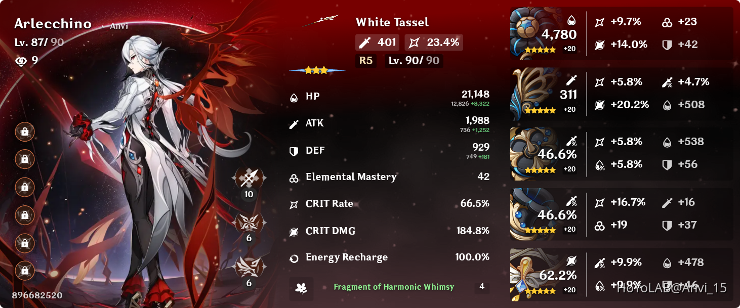 Rate my F2P Arlechinno build Genshin Impact | HoYoLAB