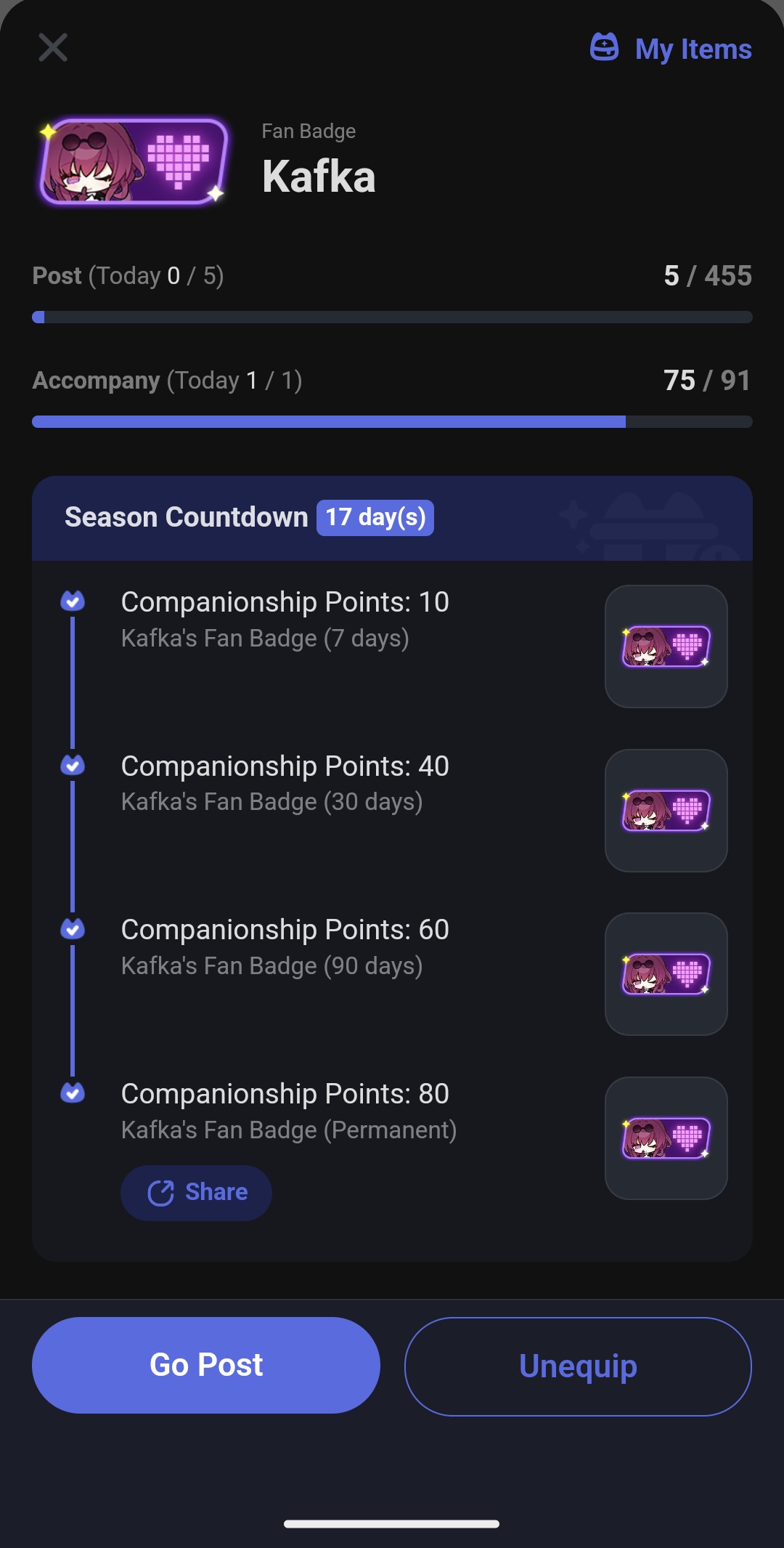 finally got the permanent badge Honkai: Star Rail | HoYoLAB