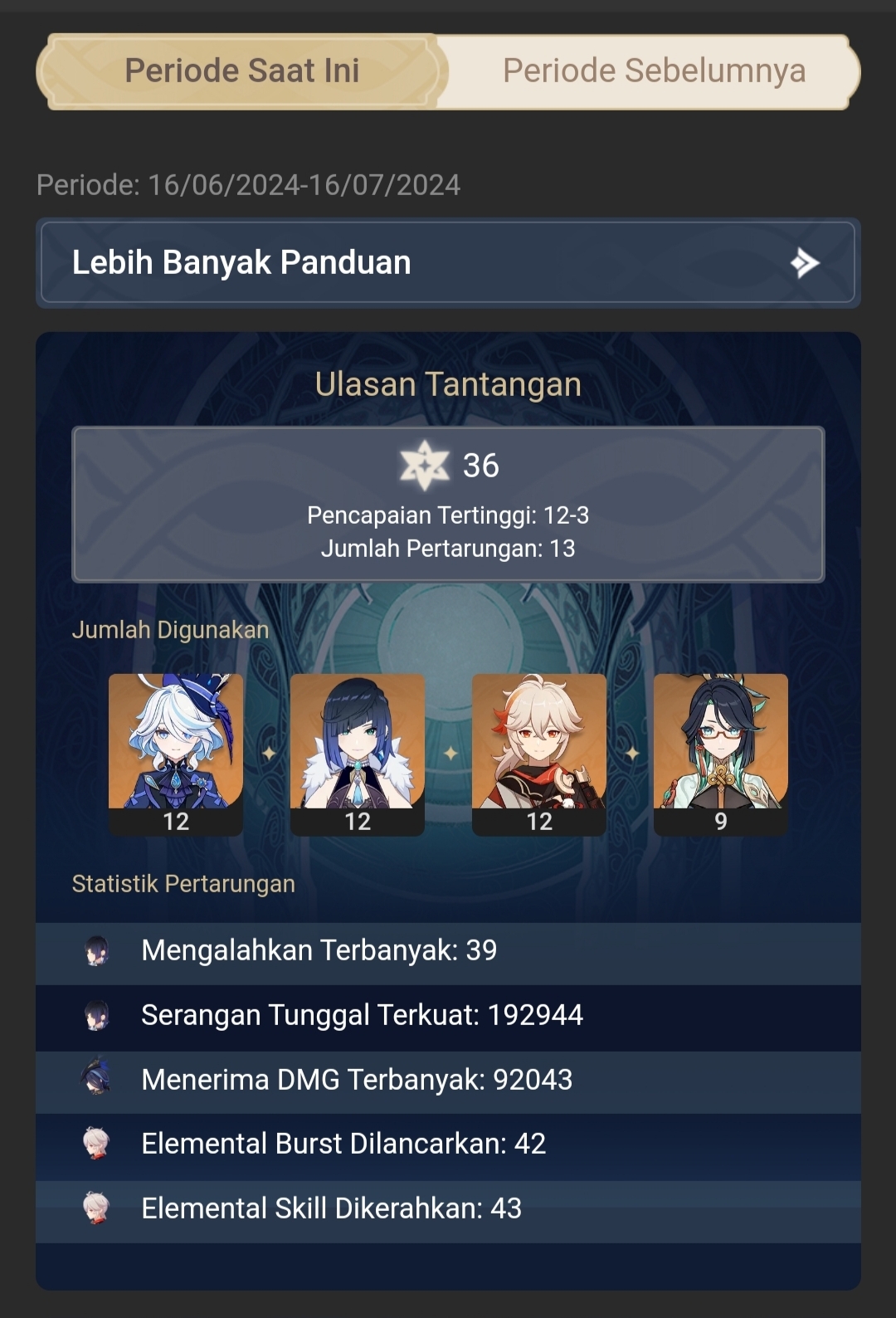 Match perdana clorinD bersama spiral gampang lainnya Genshin Impact ...