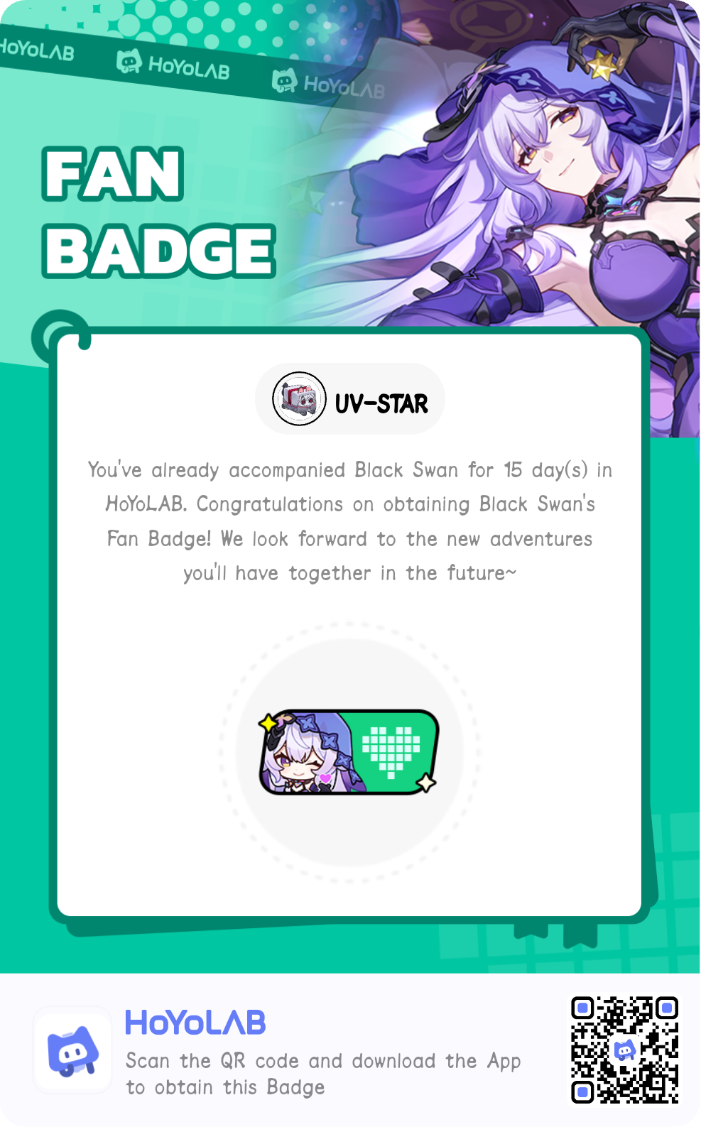 Got the permanent fan badge Honkai: Star Rail | HoYoLAB