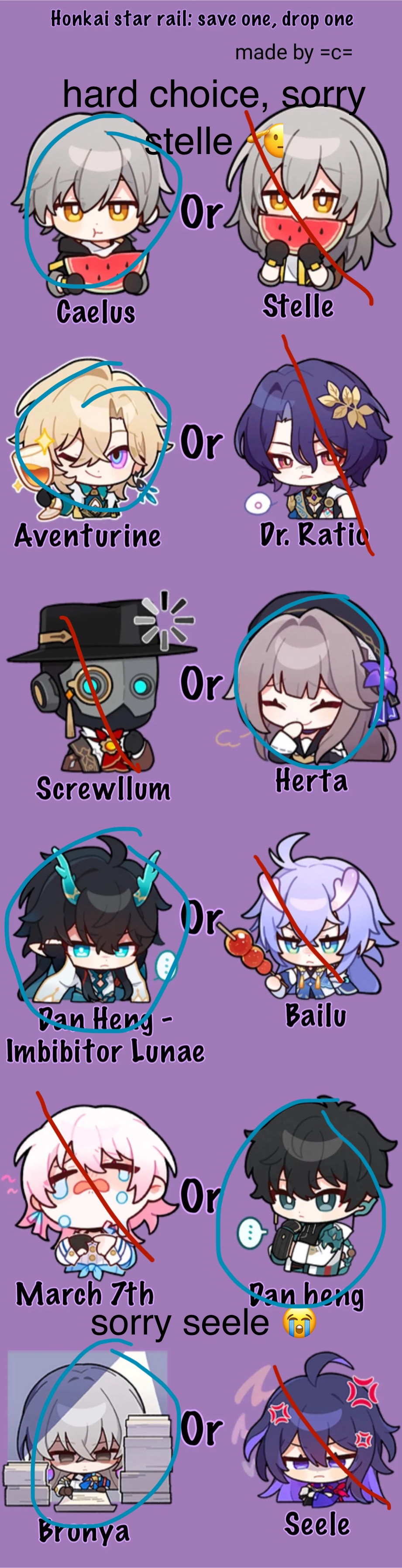 save one, drop one! (hsr ver.) Honkai: Star Rail | HoYoLAB