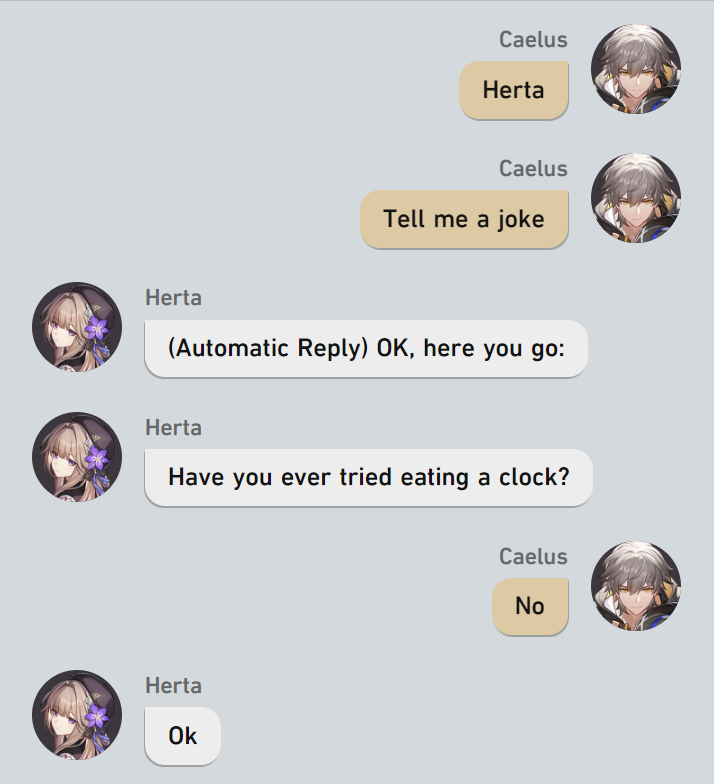 turning funny texts i’ve seen into hsr chats Honkai: Star Rail | HoYoLAB