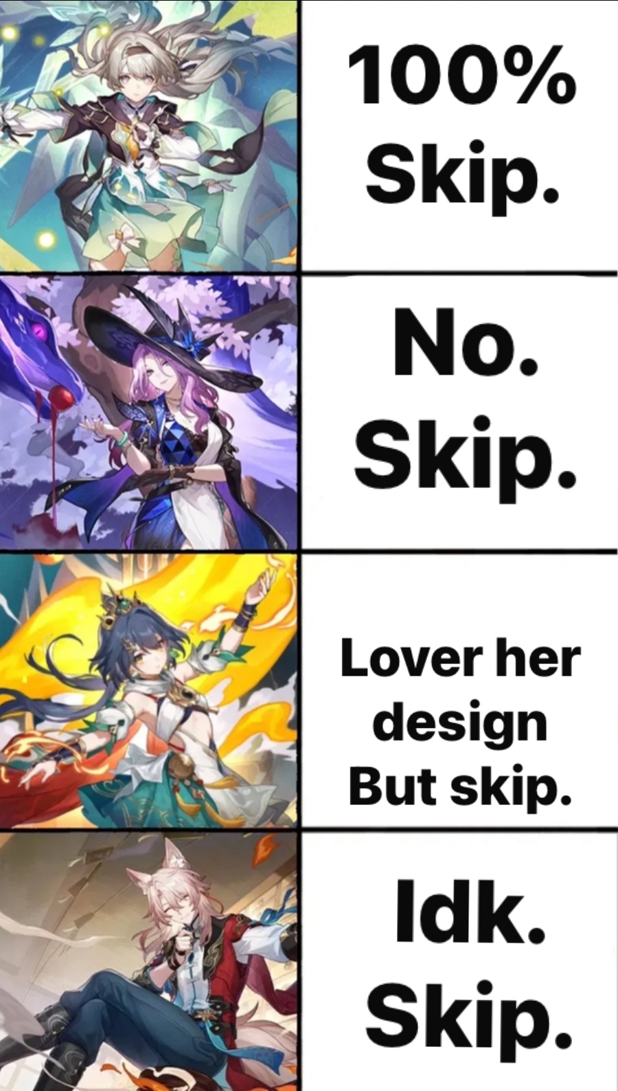 Pulling choices Honkai: Star Rail | HoYoLAB