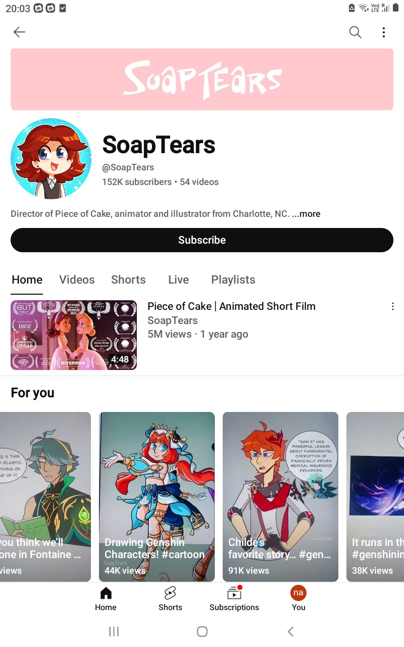 after years, i just notice that @SoapTears have a yt channel Genshin ...