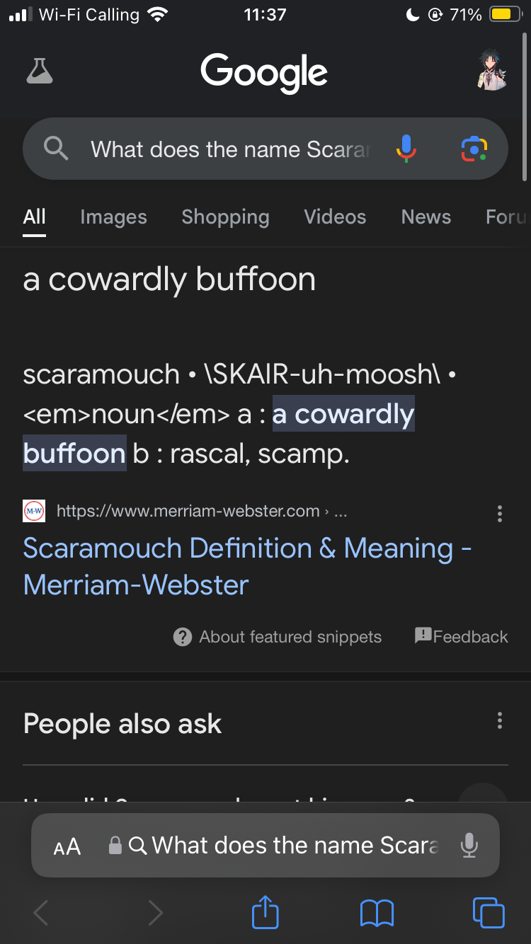 What does the name Scaramouche mean? Genshin Impact | HoYoLAB
