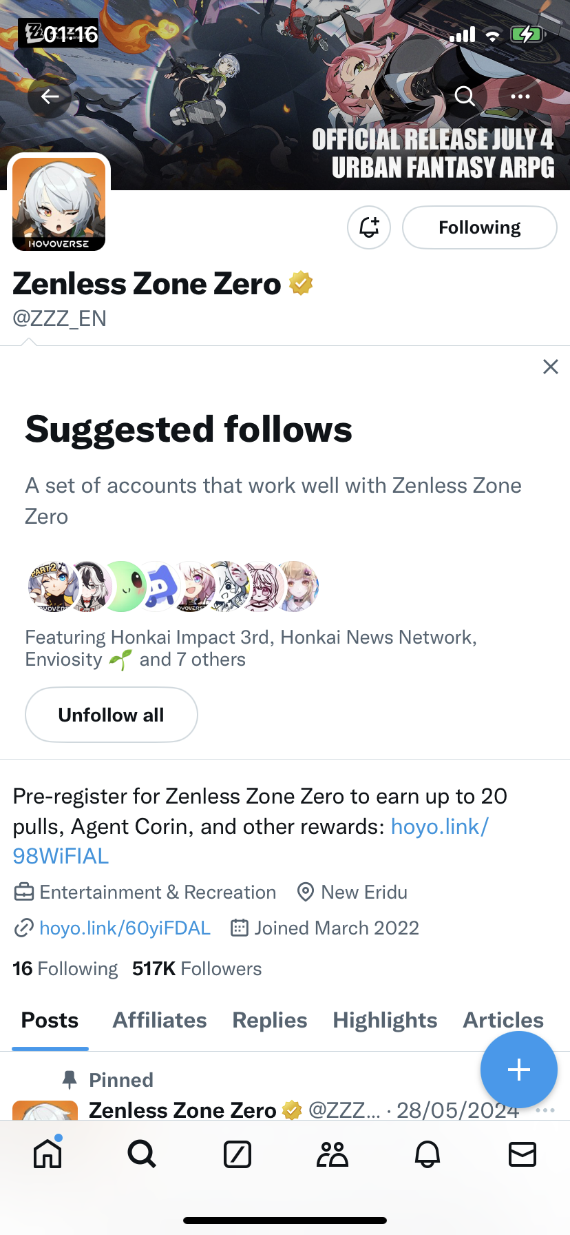 Downloading Twitter for ZZZ Zenless Zone Zero | HoYoLAB