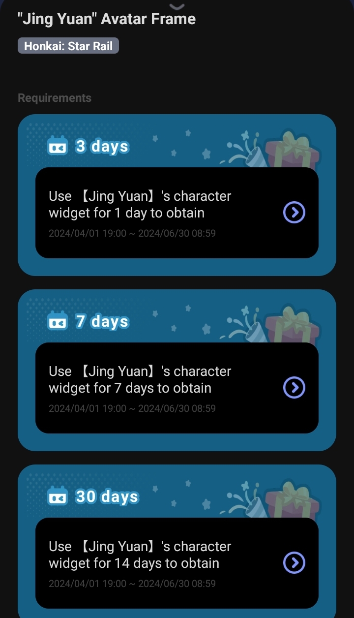 I need to get Jing Yuan's avatar frame, so I'm going to start wearing ...