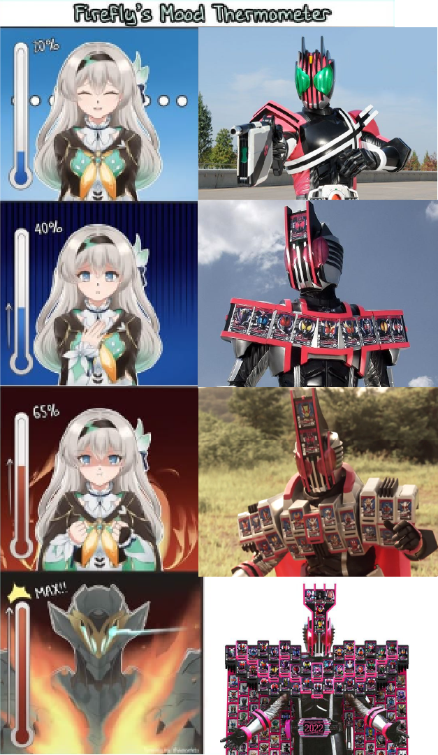 fierfly ketika melihat form baru kamen rider decade Honkai: Star Rail ...