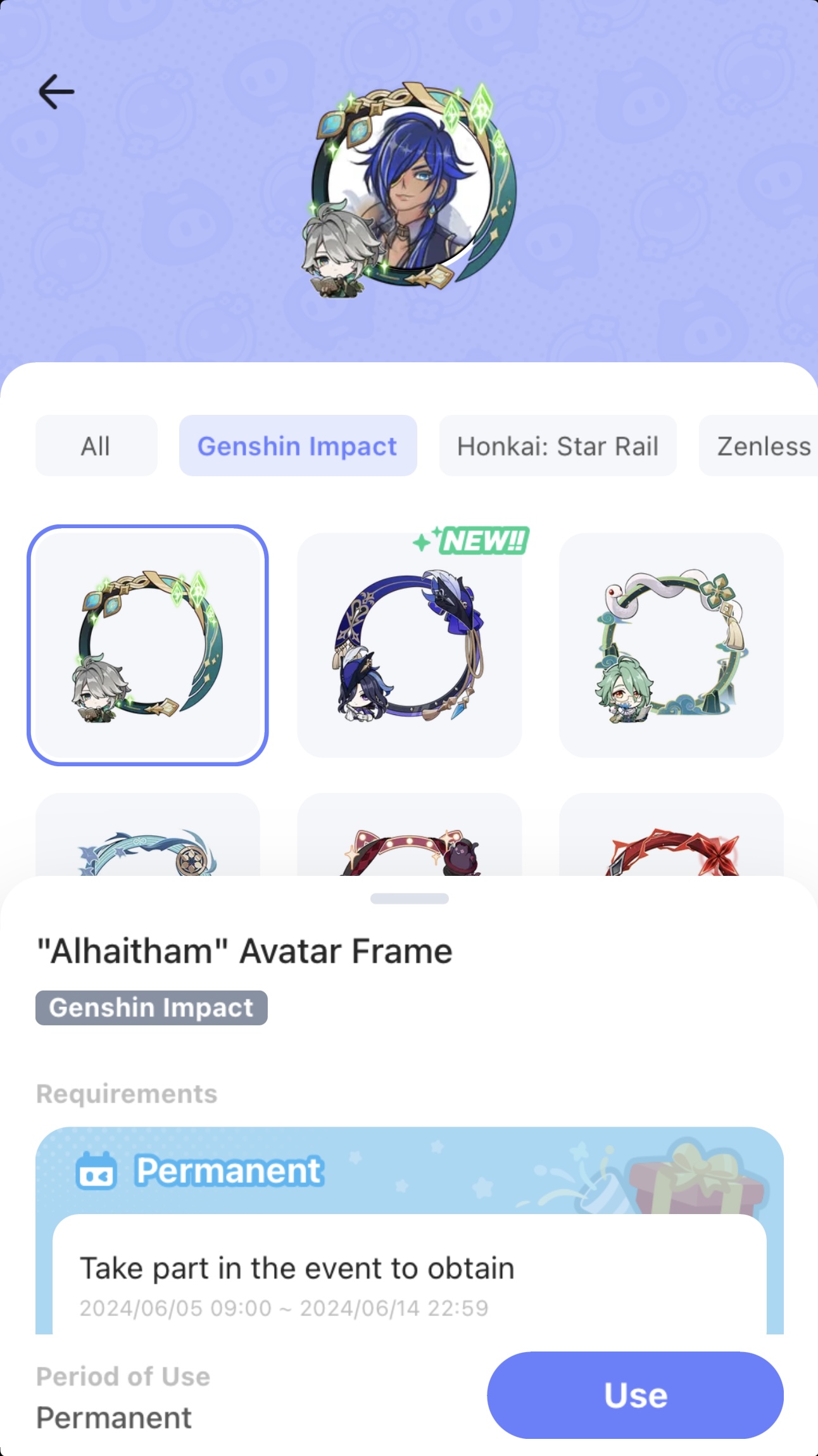 Character Frames | Frame Collection #119-120 Genshin Impact | HoYoLAB