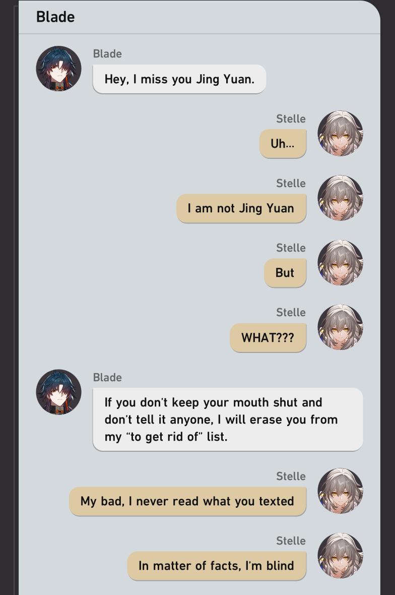 I got a bit bored and decided to do some HSR Chat again Honkai: Star ...