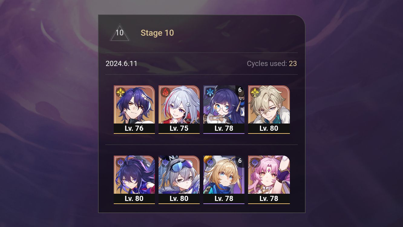 MoC stage 10 Honkai: Star Rail | HoYoLAB