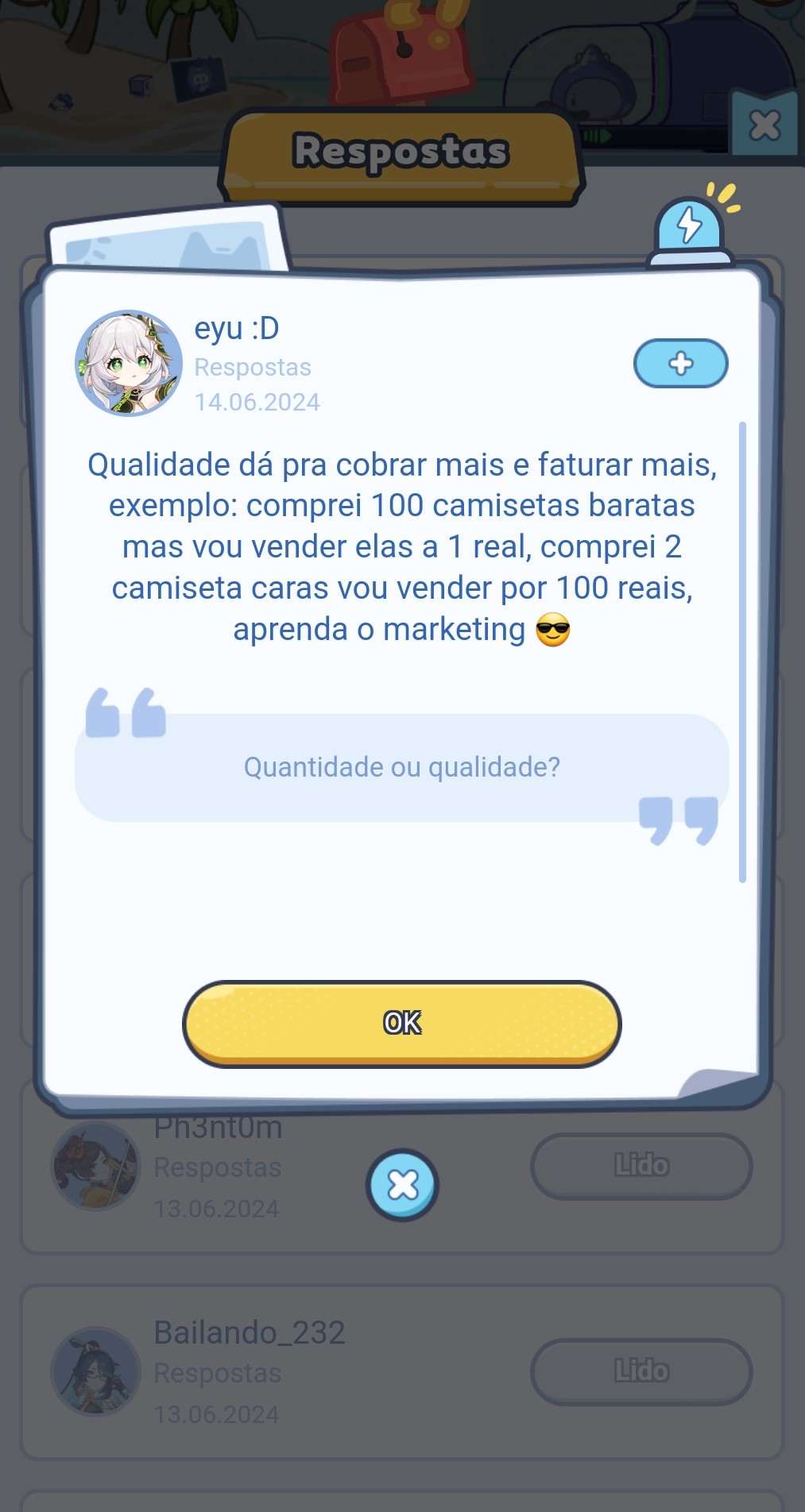 Deidade da garrafa deitada | HoYoLAB