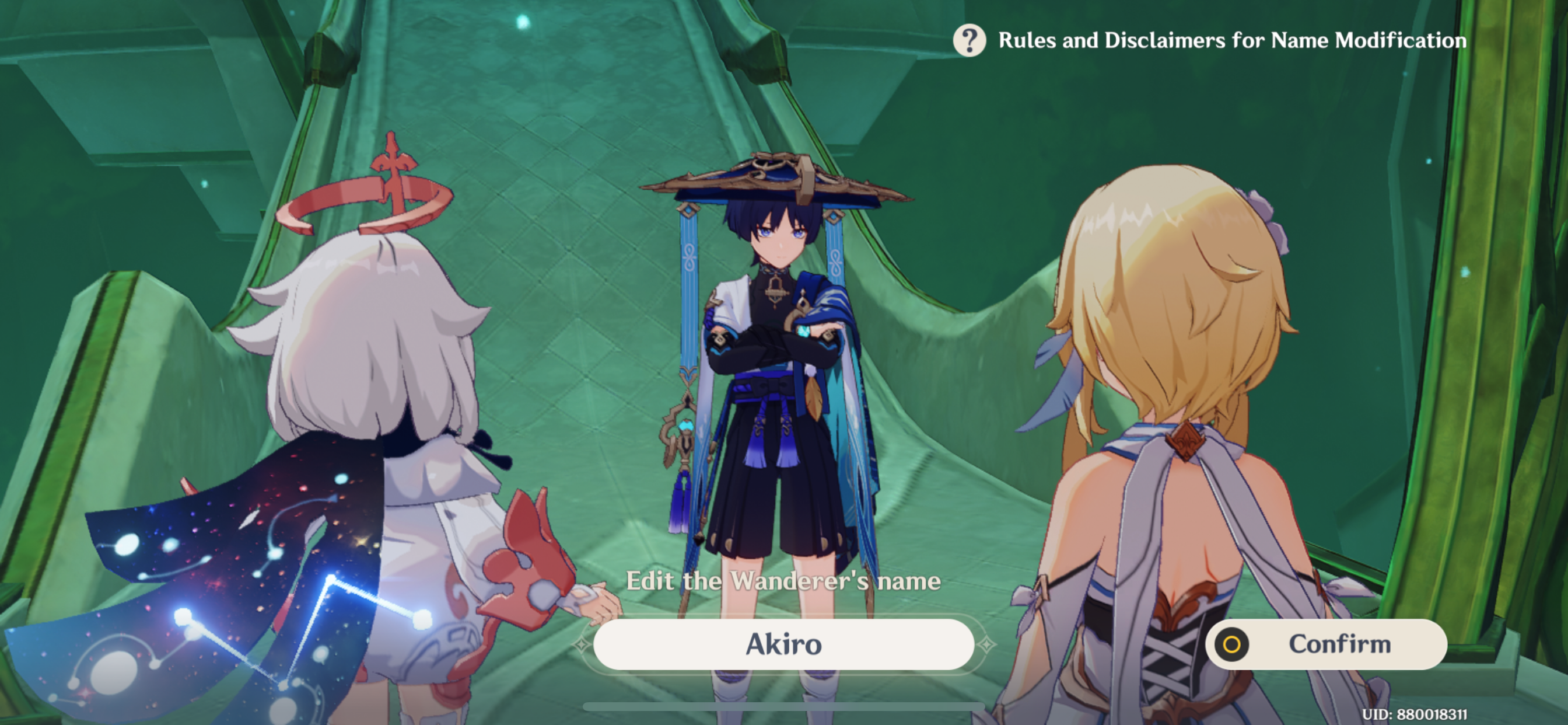 Woah! I didn’t know we can change Wanderer’s nickname in the game 😮 ...