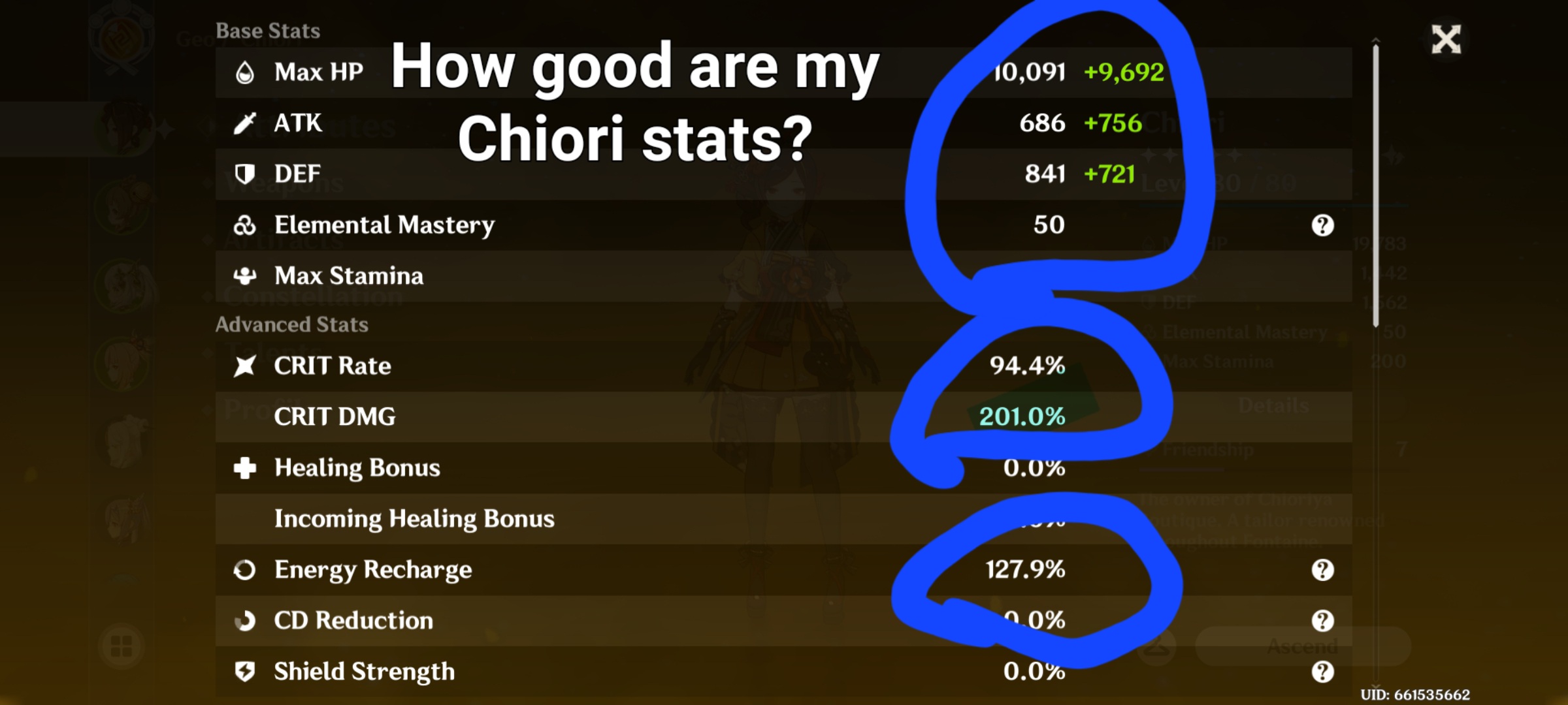 Guys how good is my chiori 👍👎 Genshin Impact | HoYoLAB