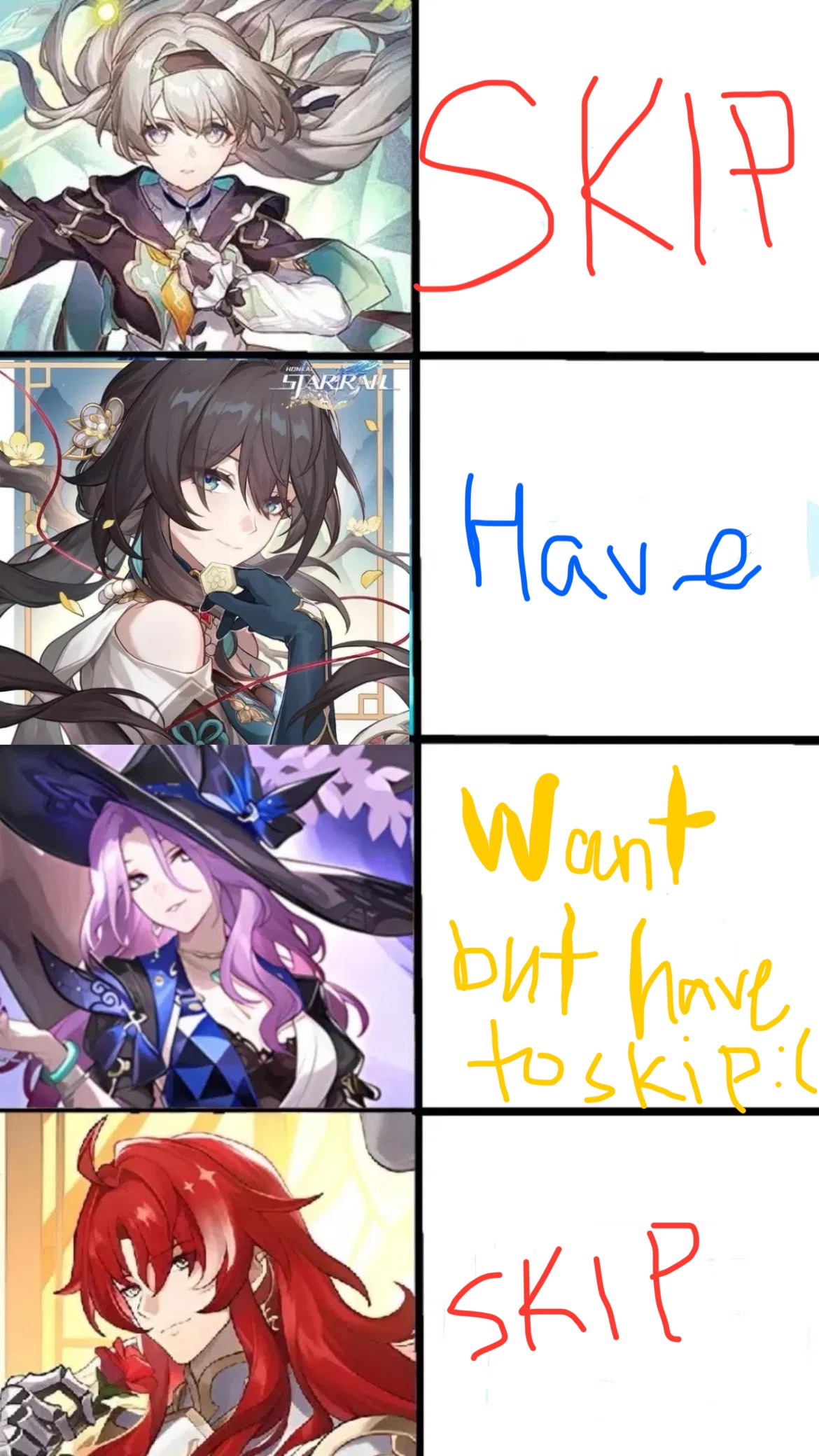 Dr. Ratio can’t pull e6 himself so I have to skip ‘em all ToT Honkai ...