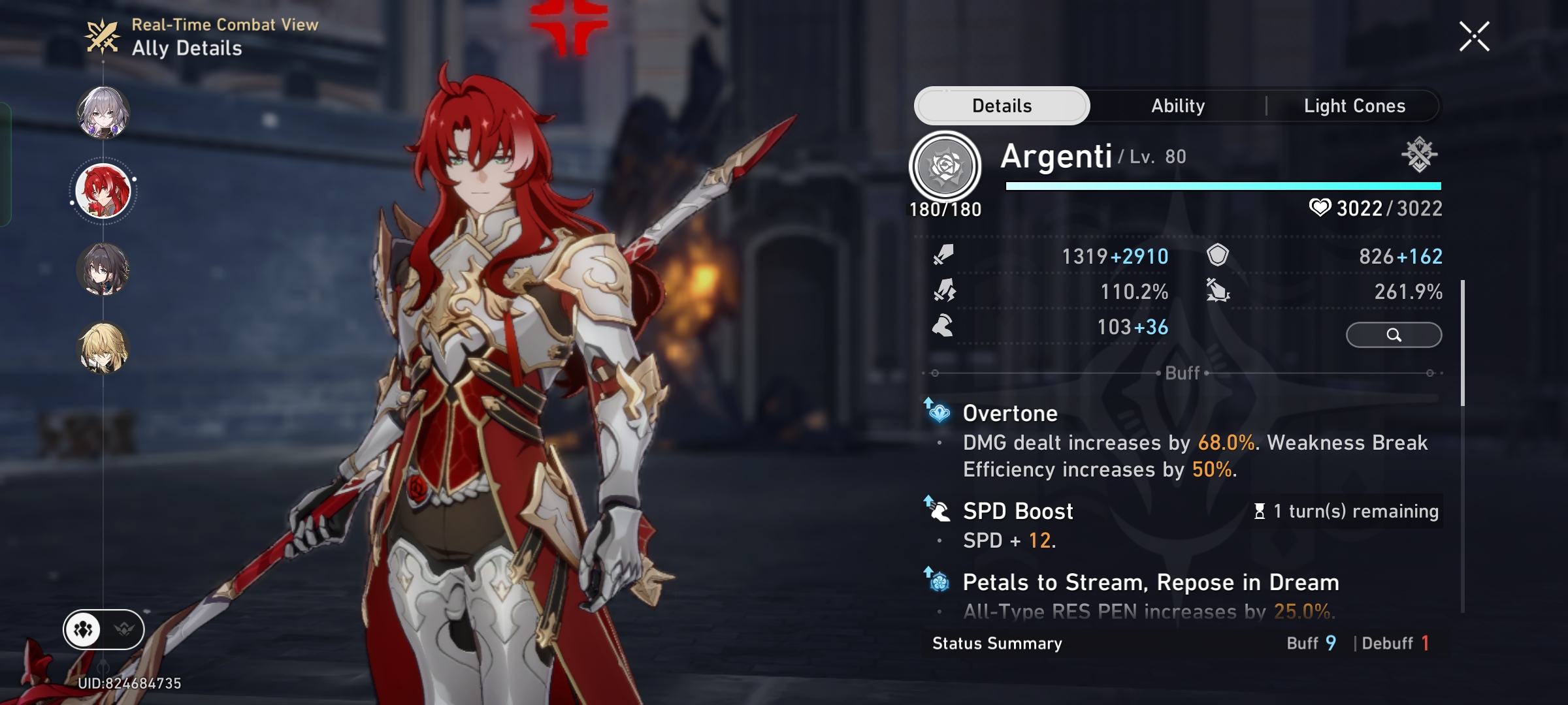 Argenti with all the buff he can get on my team Honkai: Star Rail | HoYoLAB