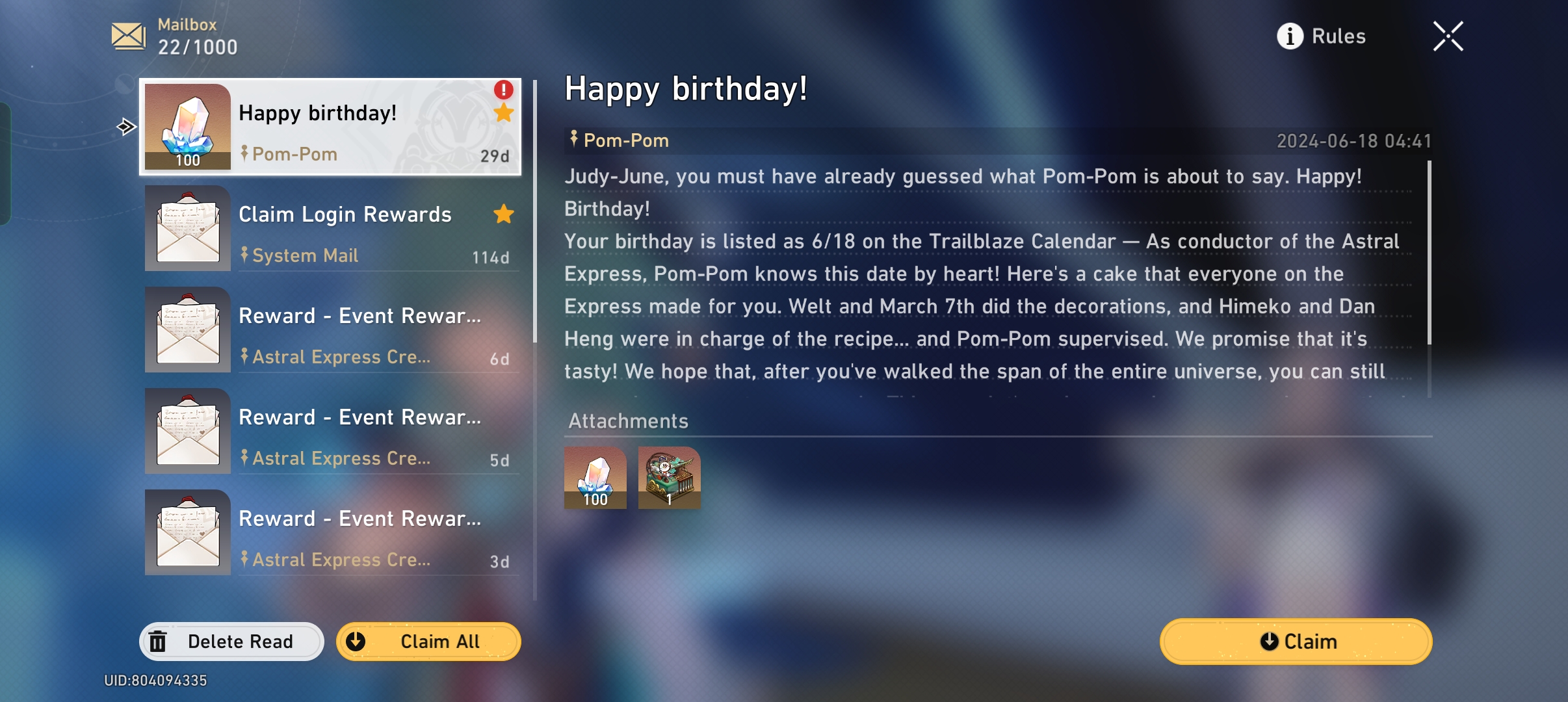 Yay! This year's cakes look good! Honkai: Star Rail | HoYoLAB