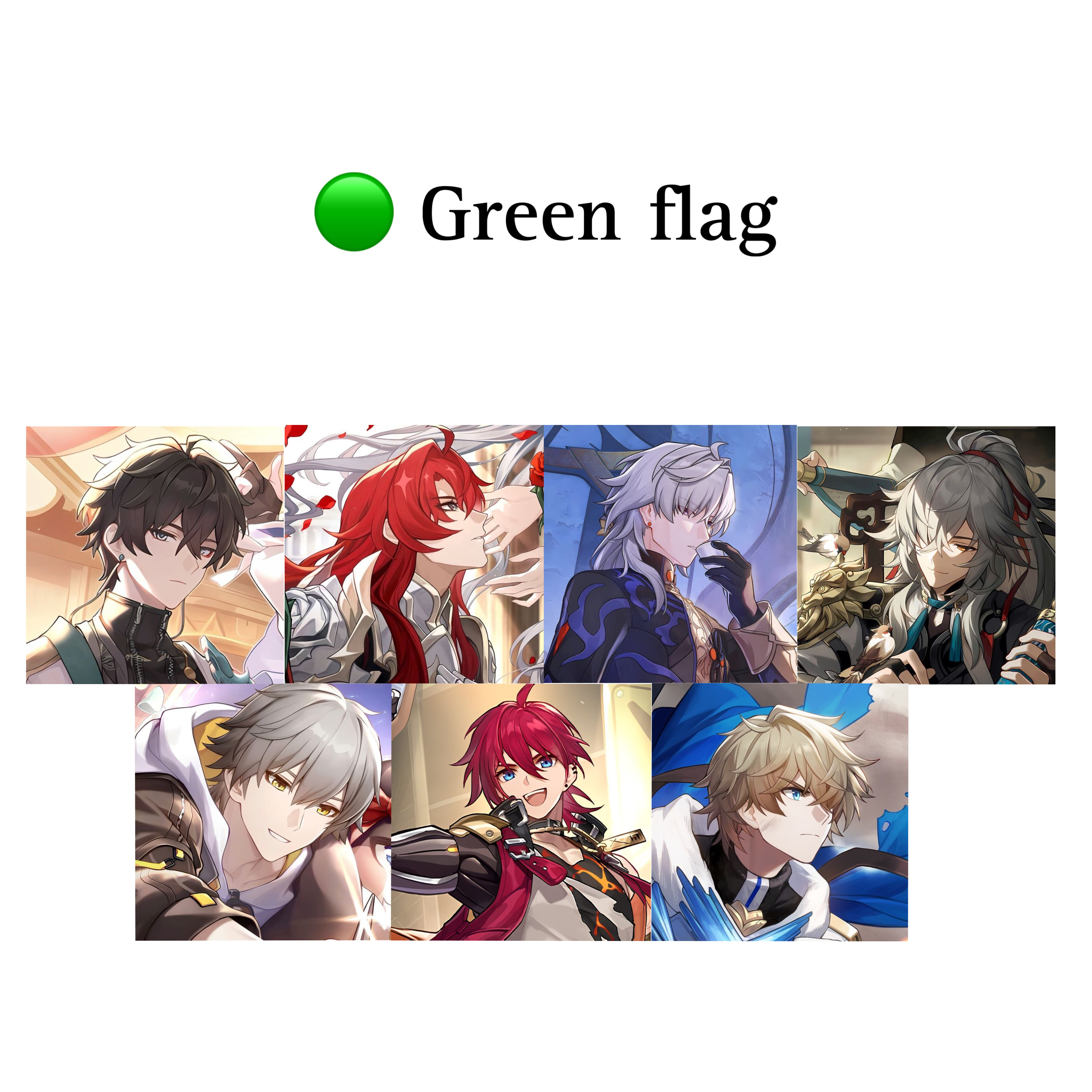 Hsr tall(?) characters and their flag. My opinion. Honkai: Star Rail ...