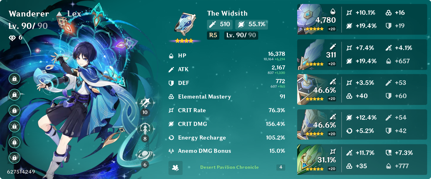 My Wander Build!! Genshin Impact | HoYoLAB