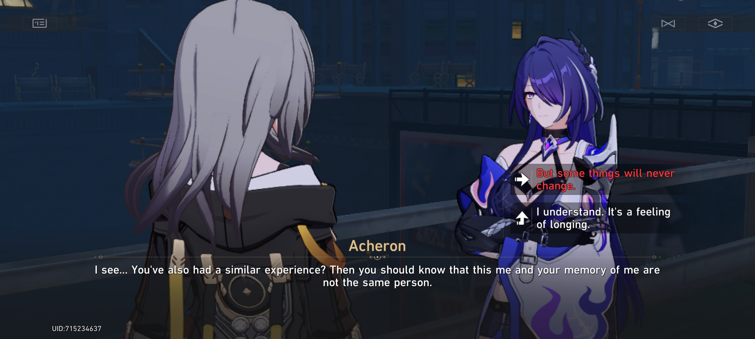 (NEW 2.3 UPDATE SPOILERS)Don't forget to talk to Acheron at the end ...