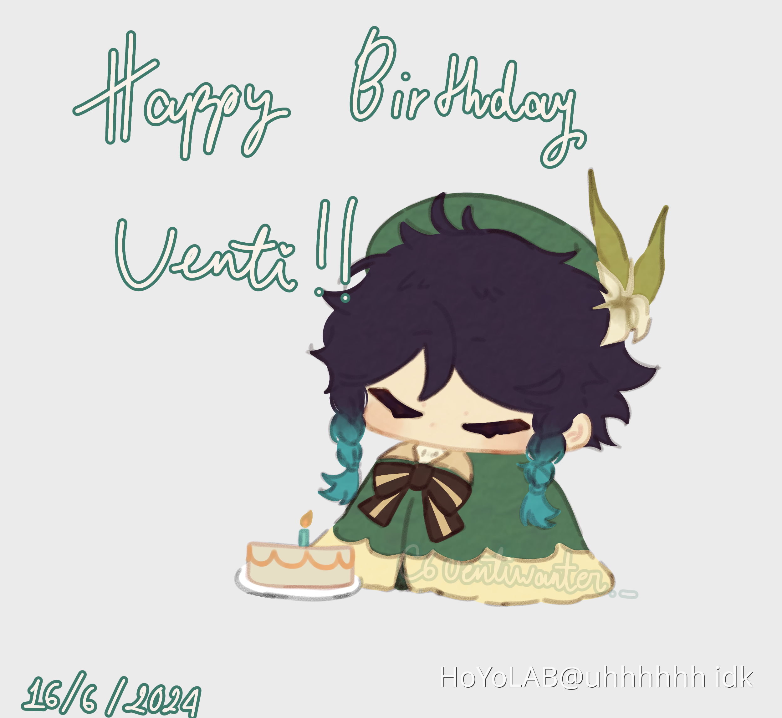 late venti bday art Genshin Impact | HoYoLAB
