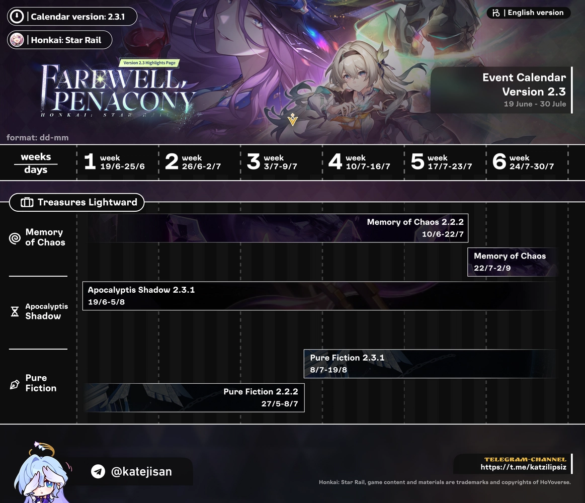 Event Calendar Version 2.3 | Honkai: Star Rail Honkai: Star Rail | HoYoLAB