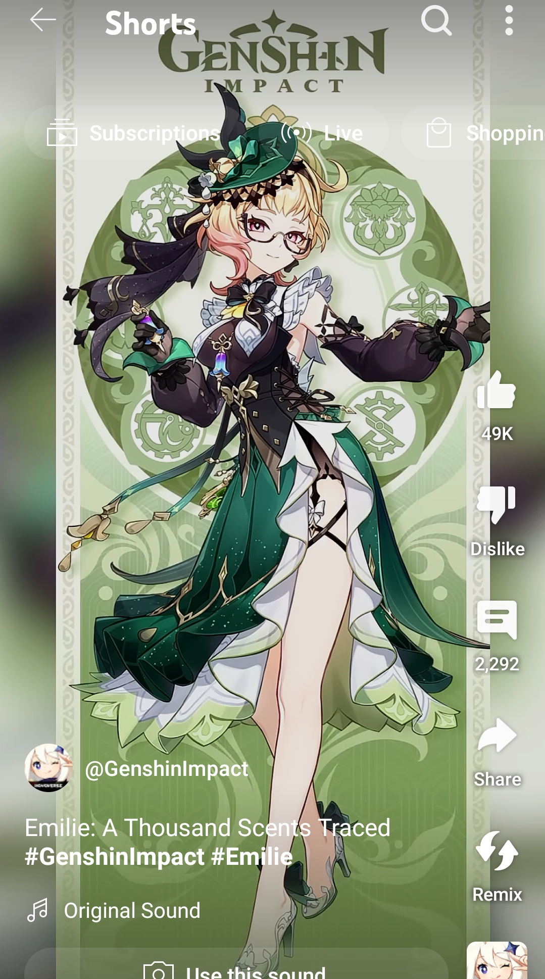 why does Emilie have the vision over her head???? Genshin Impact | HoYoLAB
