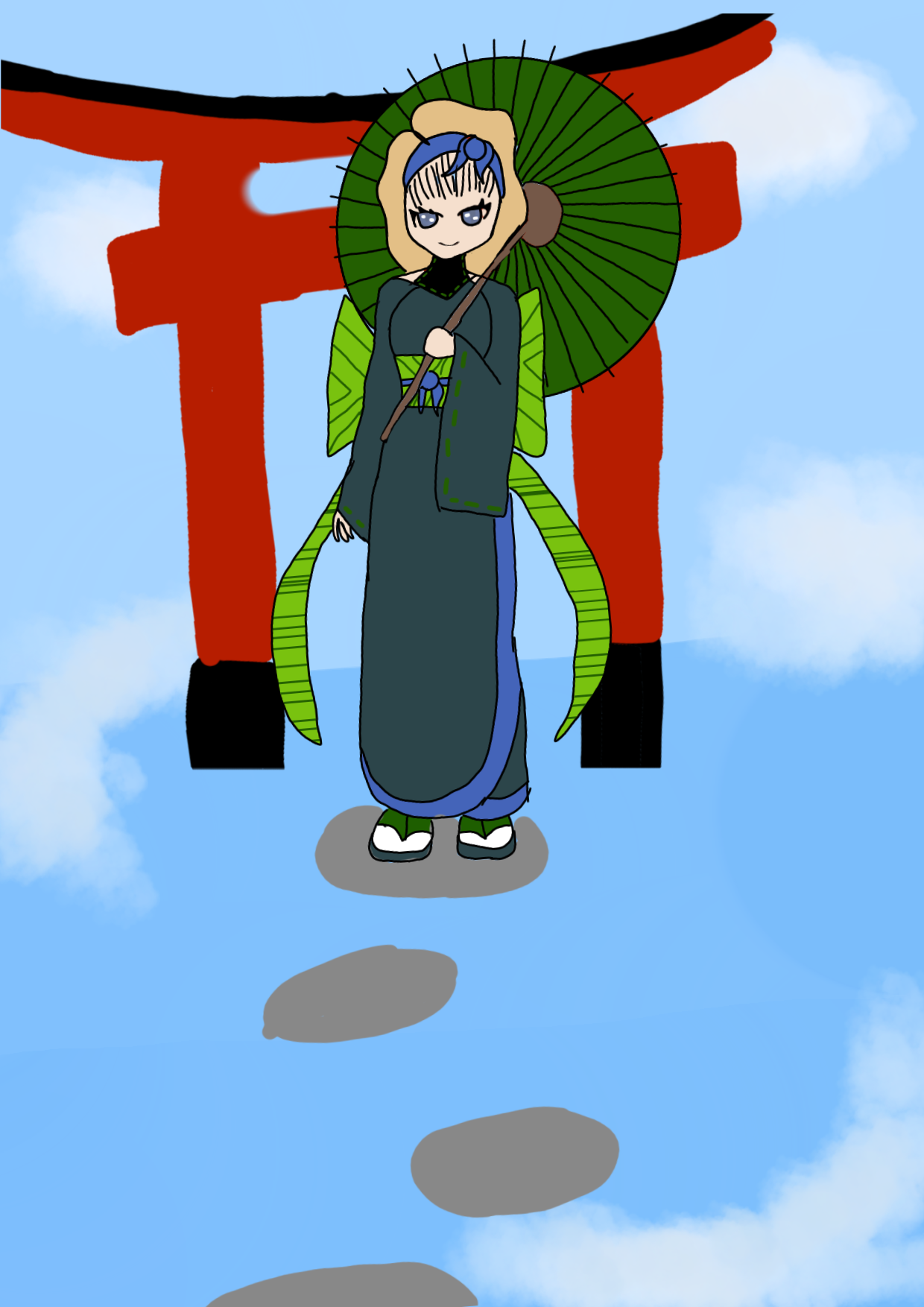 Enomi in a kimono for ☆MAK☆'s DTIYS! Genshin Impact | HoYoLAB