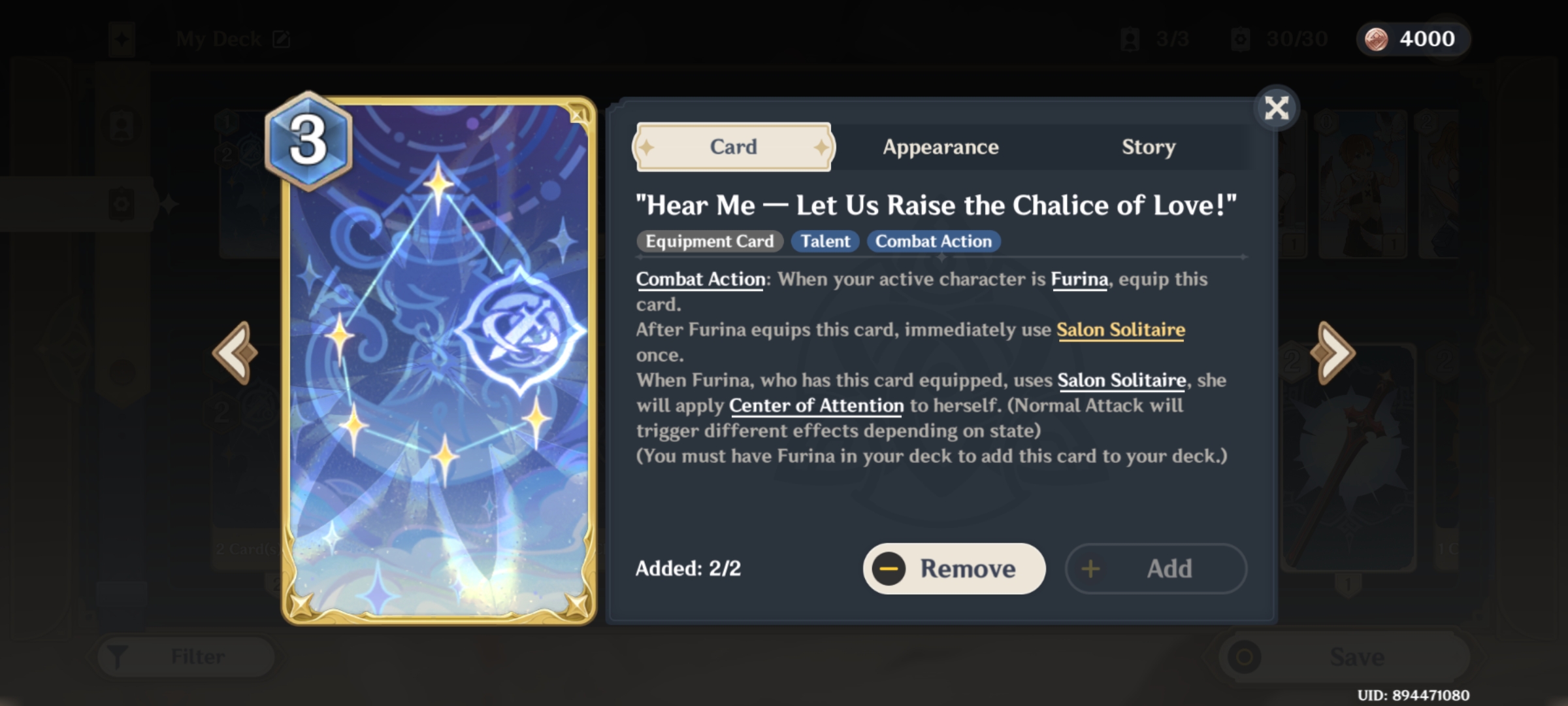 Furina Tcg advices (need) Genshin Impact | HoYoLAB