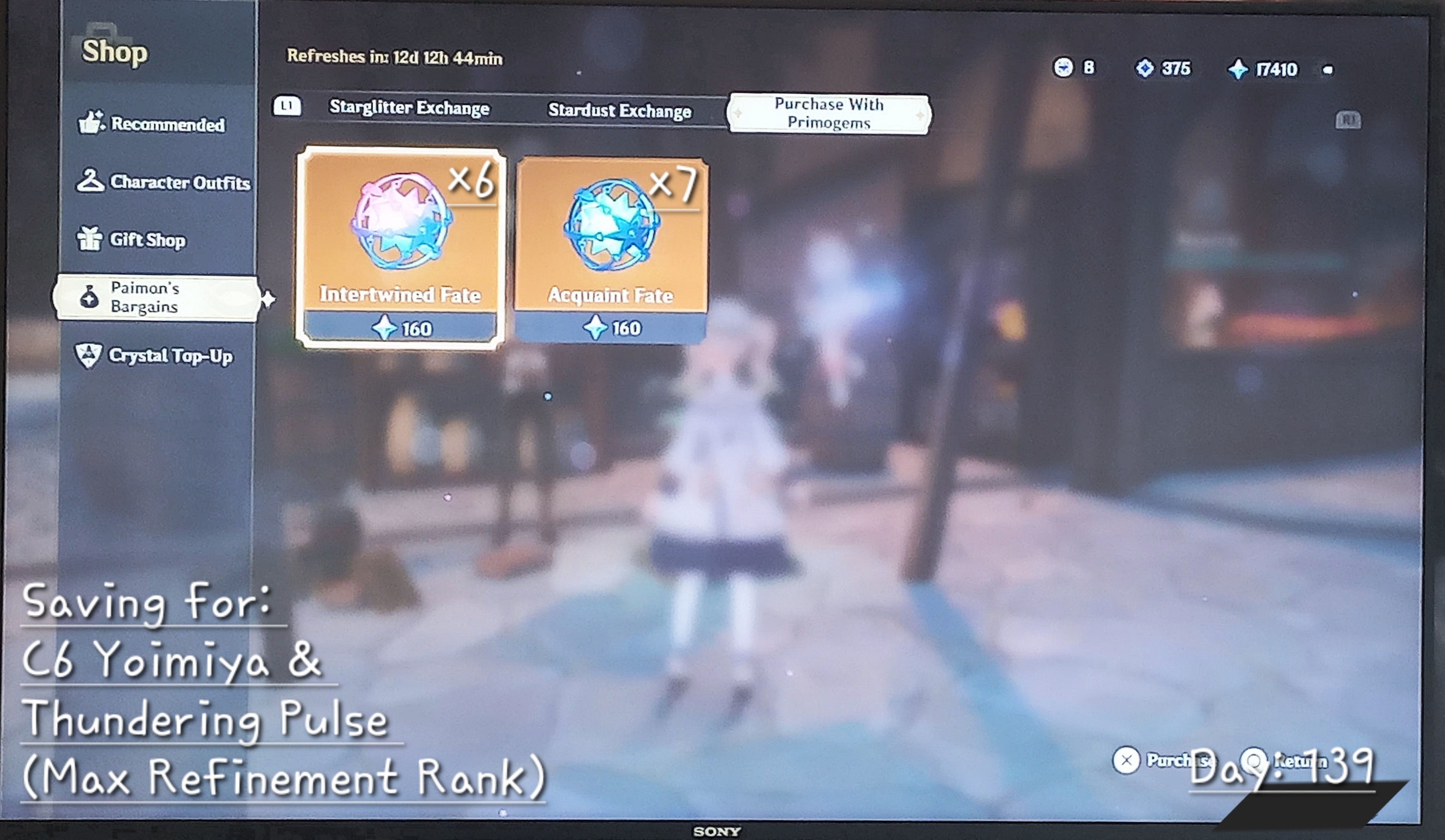 Saving for C6 Yoimiya & Thundering Pulse (Max Refinement Rank) Day: 139 ...