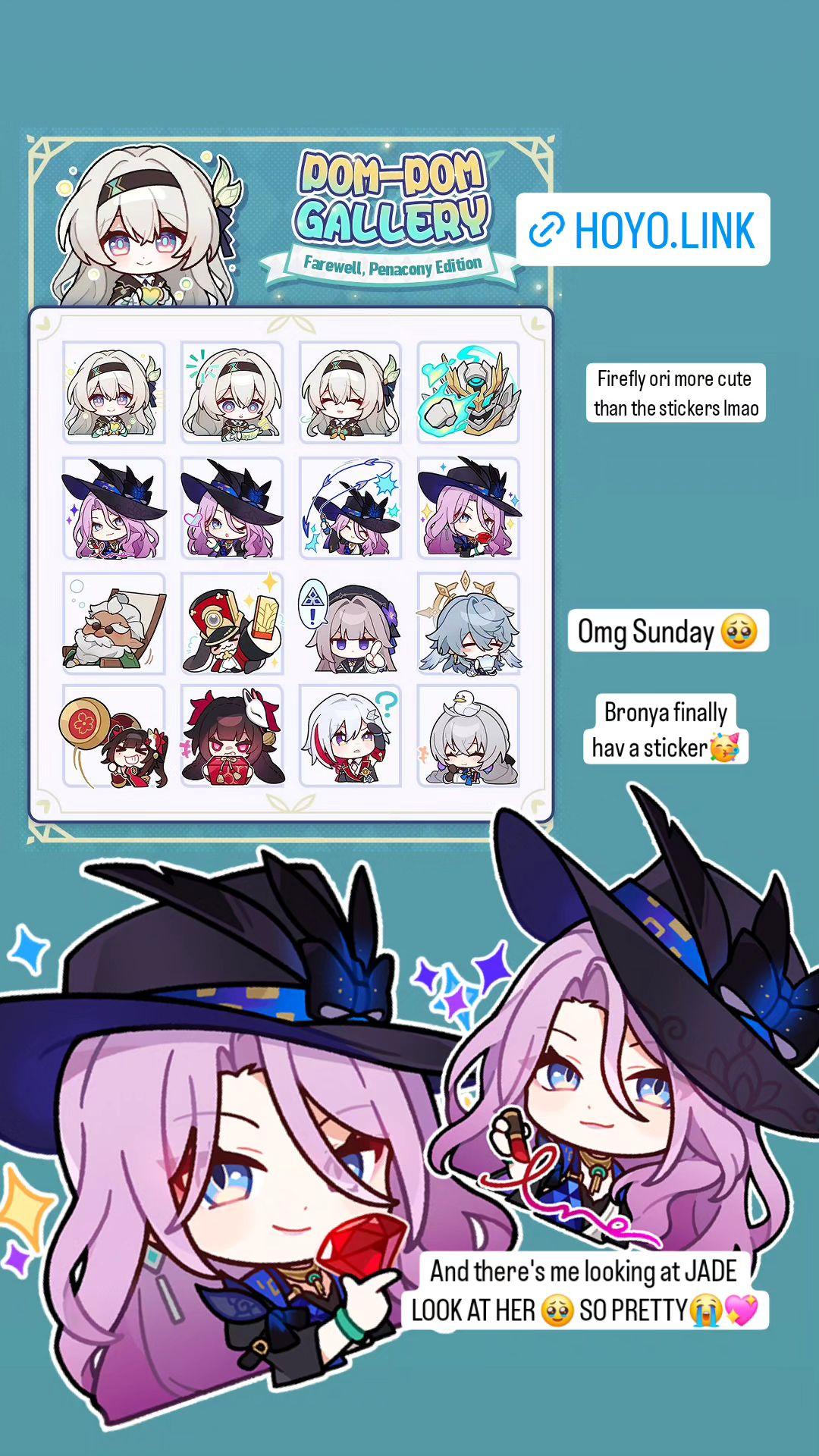 JADE IS SO PRETTY | 2.3 HSR Stickers 20240619wed Honkai: Star Rail ...