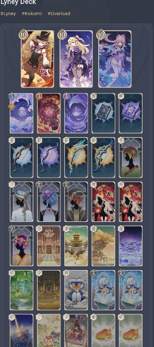 My current Lyney TCG team. Genshin Impact | HoYoLAB