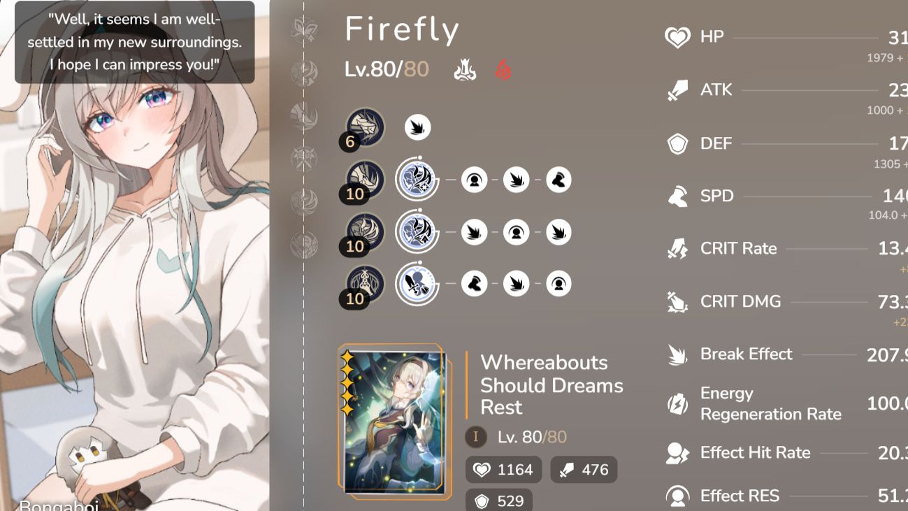 Firefly. 6-10-10-10. Honkai: Star Rail | HoYoLAB