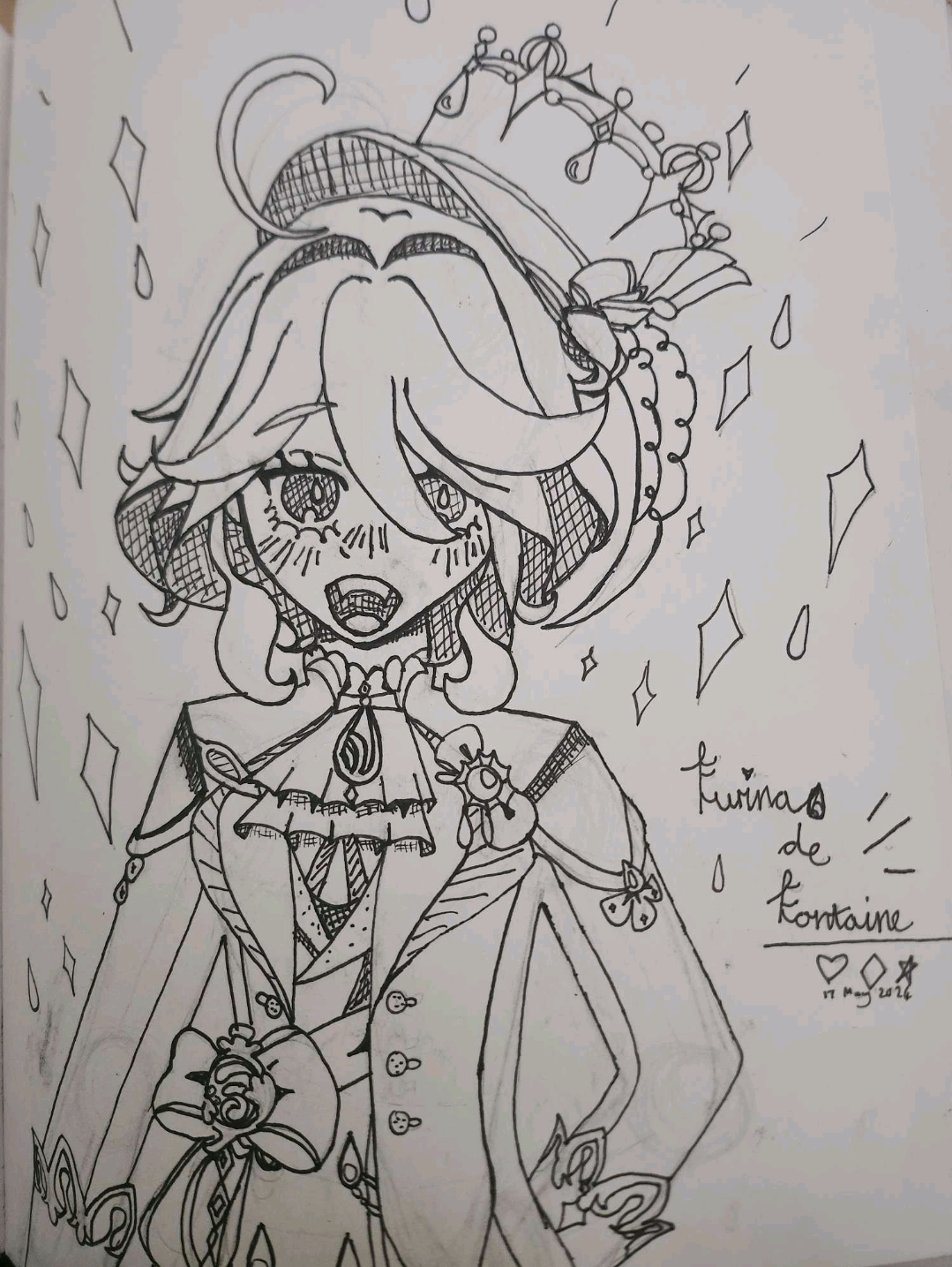 Furina banner countdown: 5 days left! Heres this drawing I drew of her ...