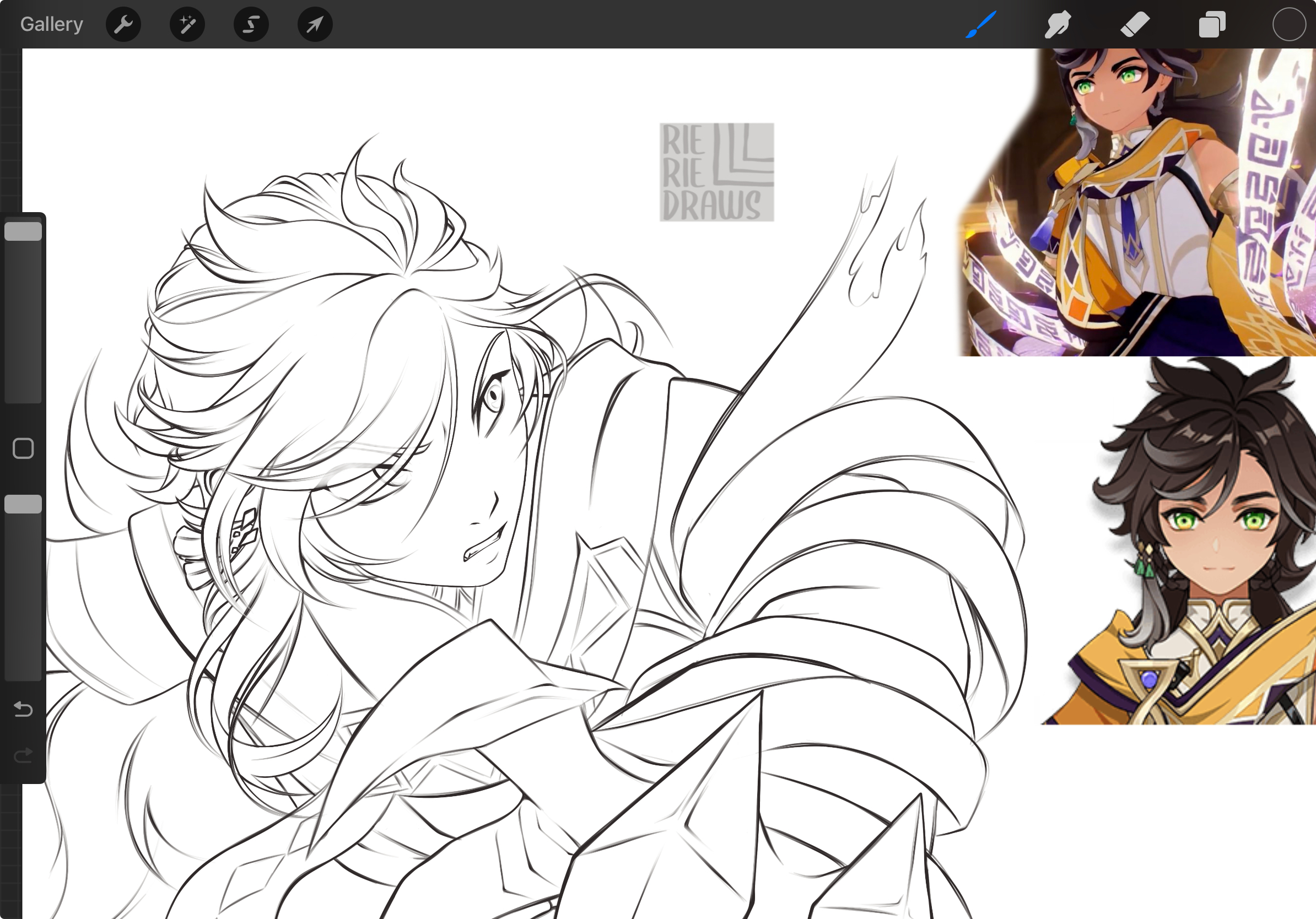 Line art is almost done~ Genshin Impact | HoYoLAB