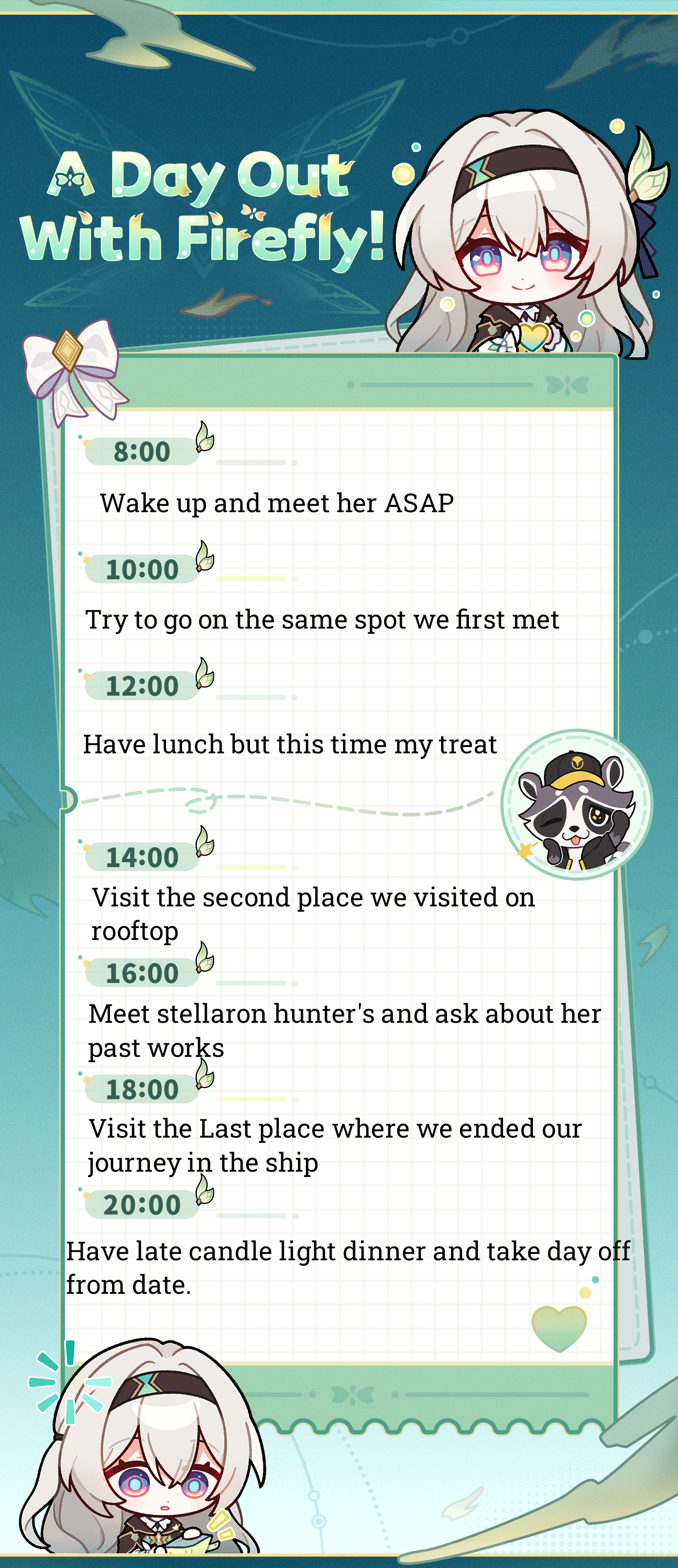 MY TIME TABLE FOR DATE WITH FIREFLY ️🔥😩💯 Honkai: Star Rail | HoYoLAB